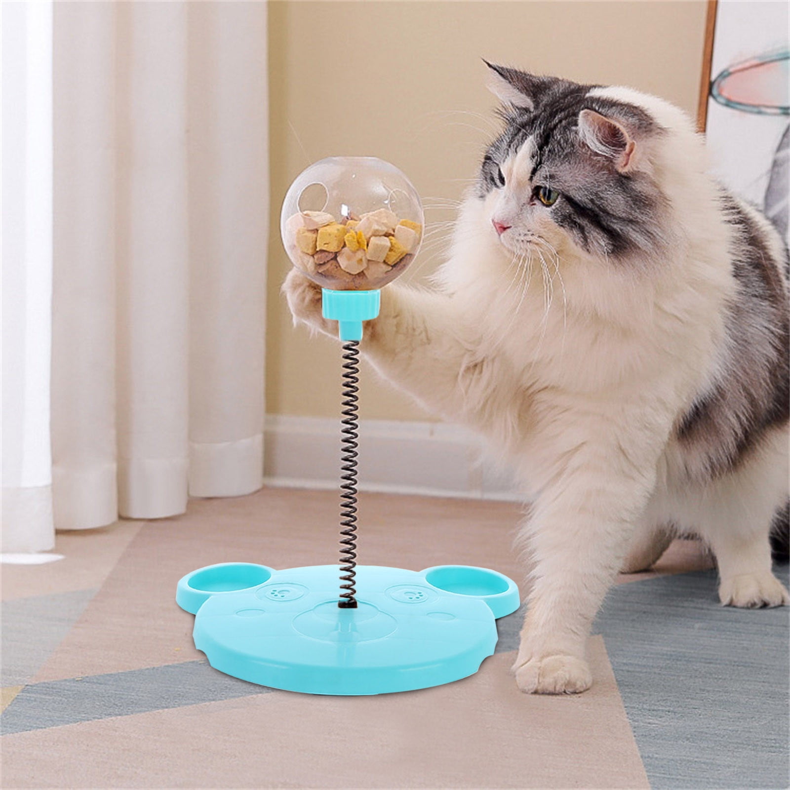 Shldybc Cat Feeder Toy for Indoor Cats Slow Feeders, Cats and Dogs Leak ...
