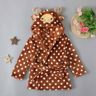 Juebong Kids Boys Girls Coats Savings Toddler Baby Boys Girls Hooded Thick Warm Flannel Bathrobe ...