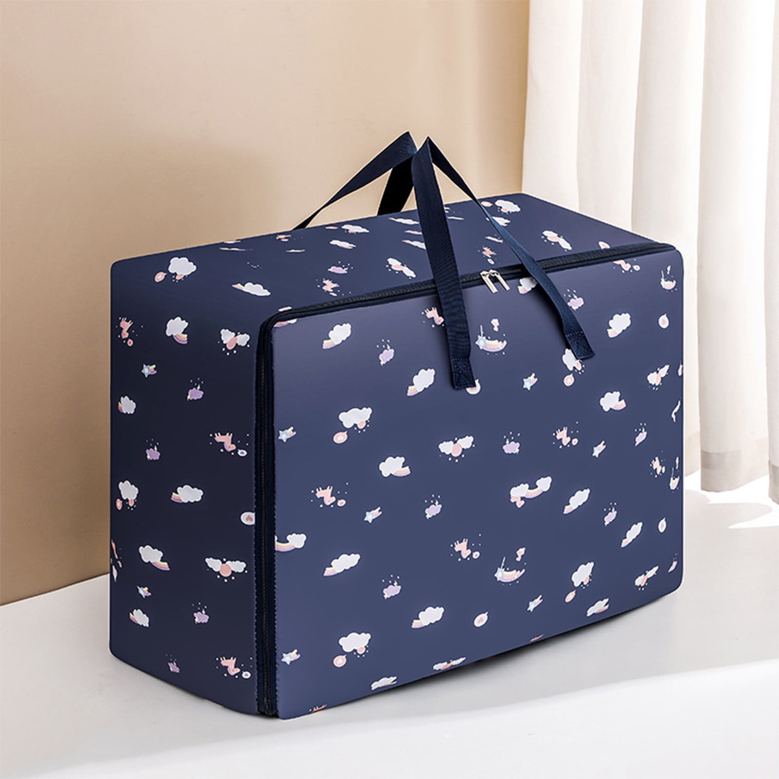 FAMTKT Clothing Storage Bags with Handle and Zipper, Foldable Closet ...