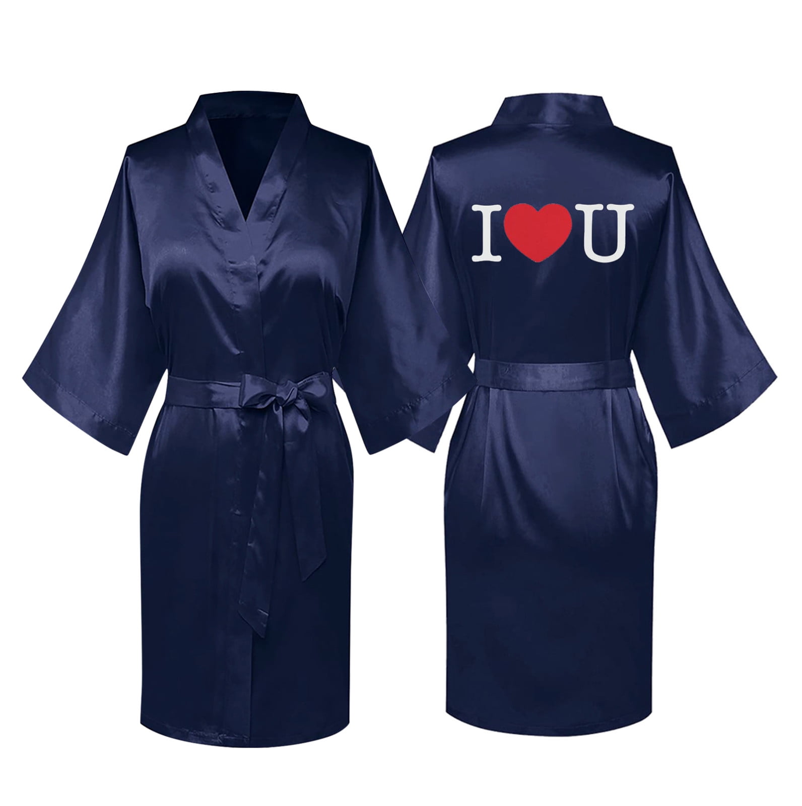 Shldybc Couples Silk Robe Sets Hotel Spa Robes Bride and Groom Robe ...