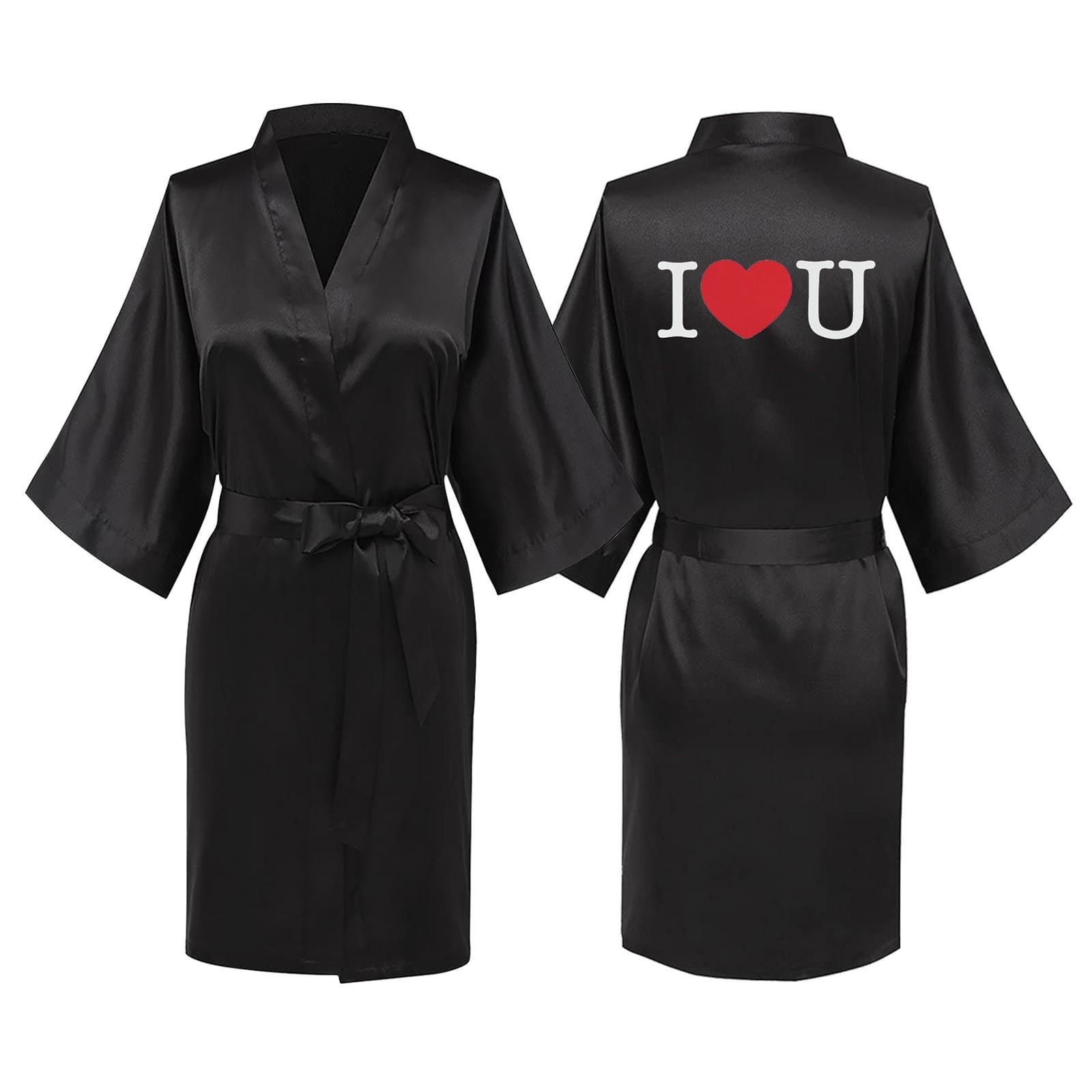 Shldybc Couples Silk Robe Sets Hotel Spa Robes Bride and Groom Robe ...