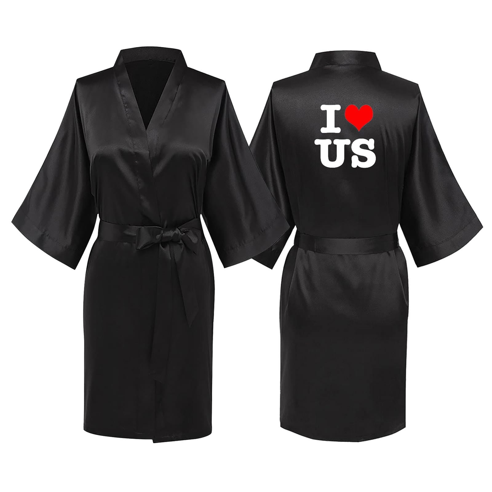 Shldybc Couples Silk Robe Sets Hotel Spa Robes Bride and Groom Robe ...
