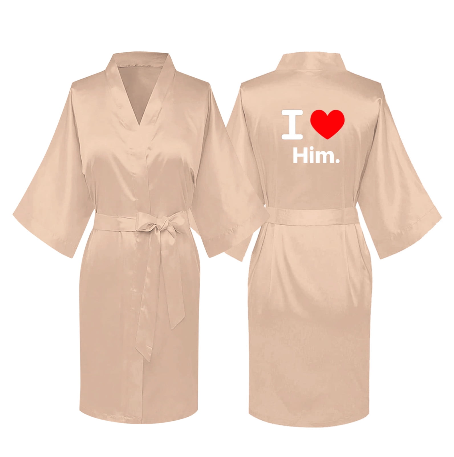 Shldybc Couples Silk Robe Sets Hotel Spa Robes Bride and Groom Robe ...