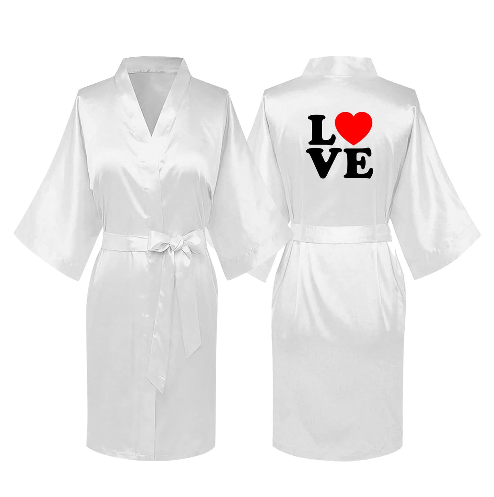 Shldybc Couples Silk Robe Sets Hotel Spa Robes Bride and Groom Robe ...