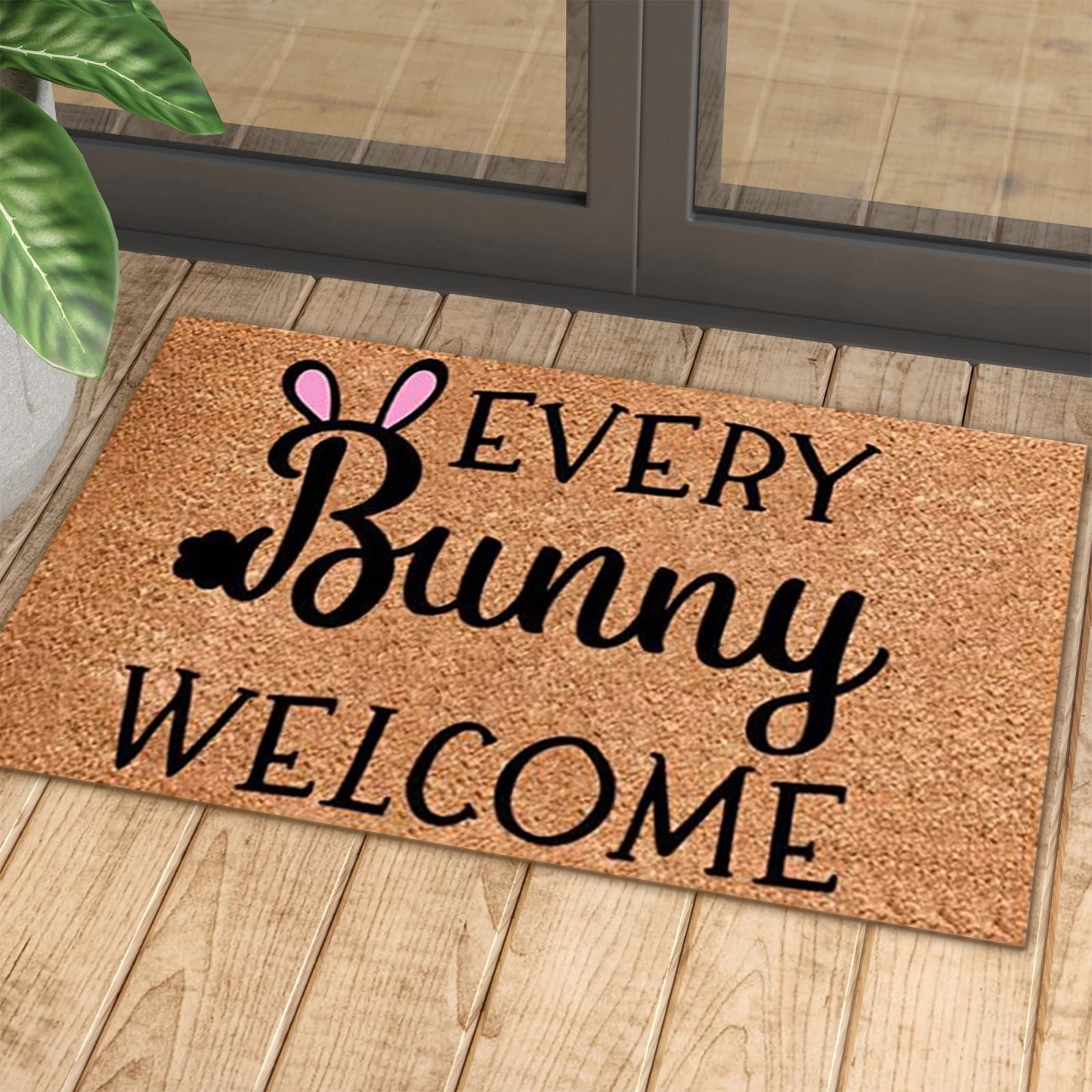 Shldybc Easter Doormat, Easter Eggs Rabbits Entryway Front Door Mats ...
