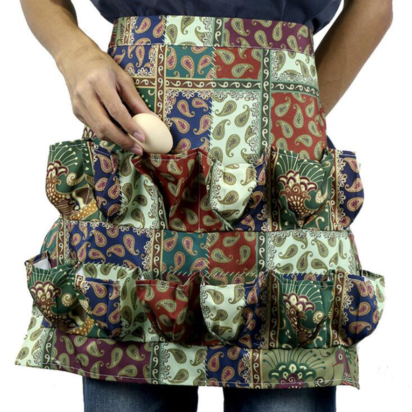 FAMTKT Egg Apron for Fresh Eggs,Egg Collecting Apron with Deep Pockets ...