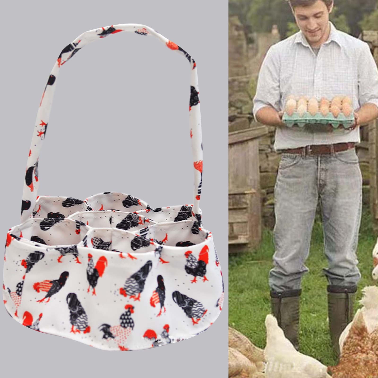 Shldybc Egg Bags Egg Basket Mini Egg Collecting Basket Egg Gathering ...