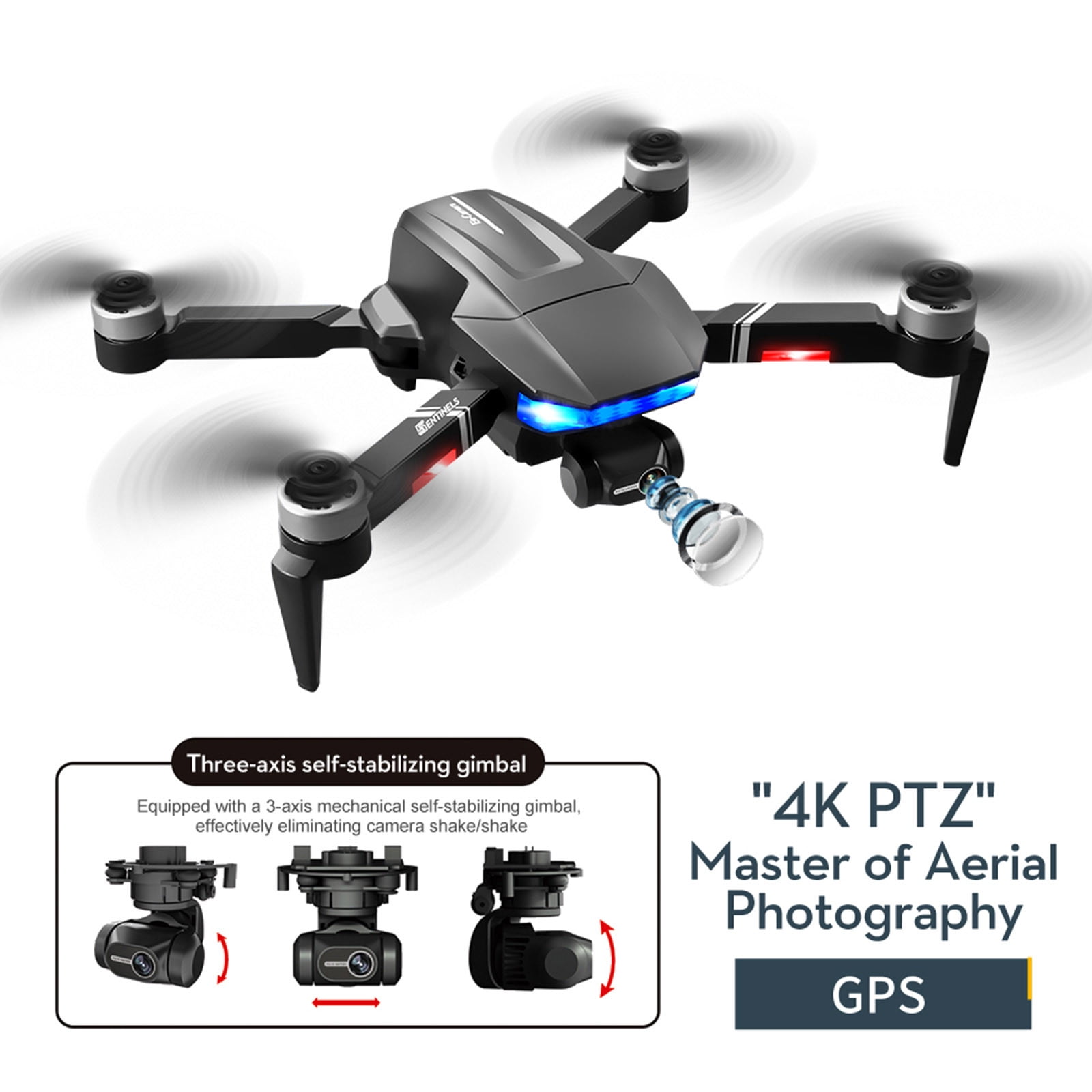 Shldybc GPS 5G WIFI FPV with 4K HD Camera 3-Axis Gimbal 28mins Flight ...