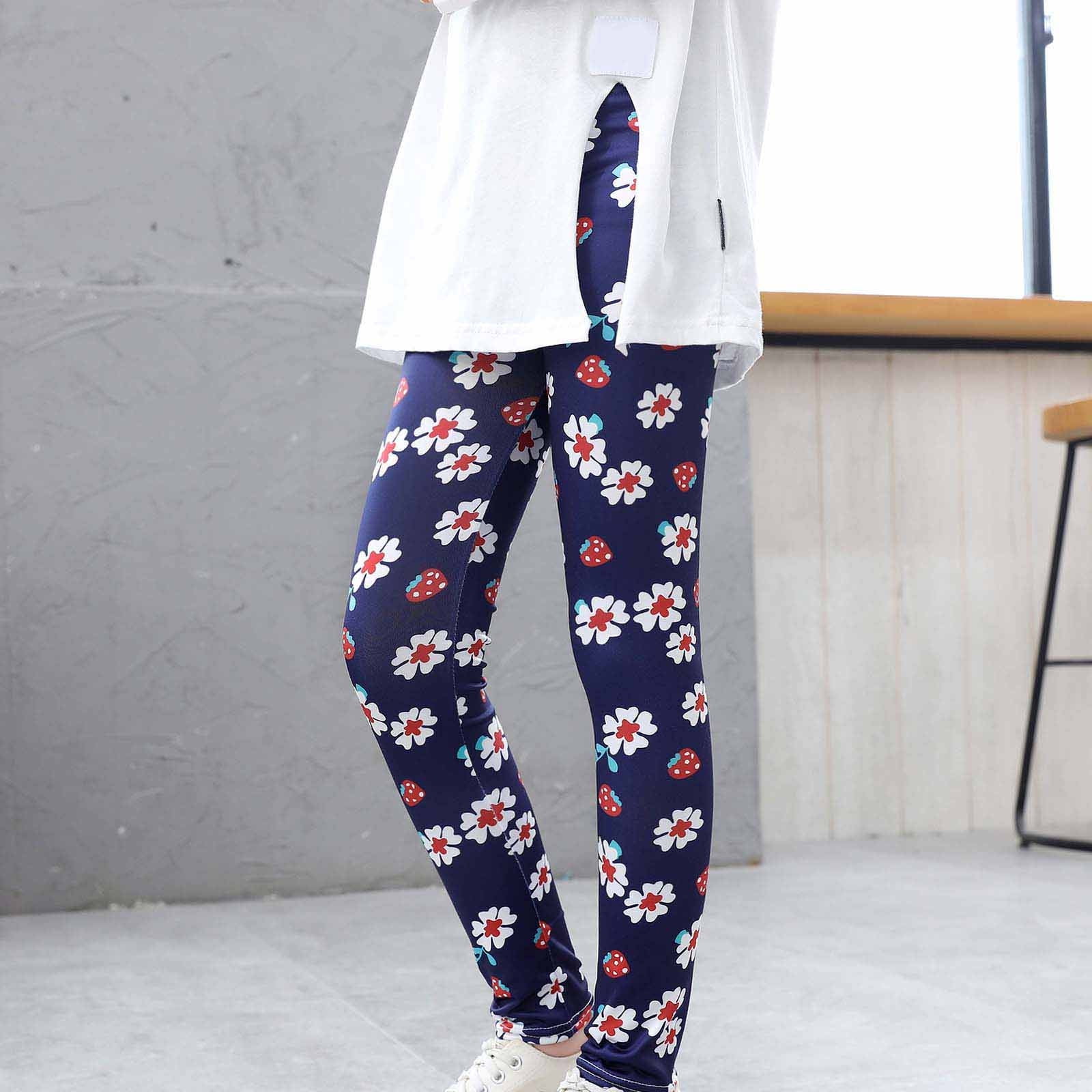 Shldybc Girls Stretch Workout Yoga Leggings, Little Kids Sweat Dance ...