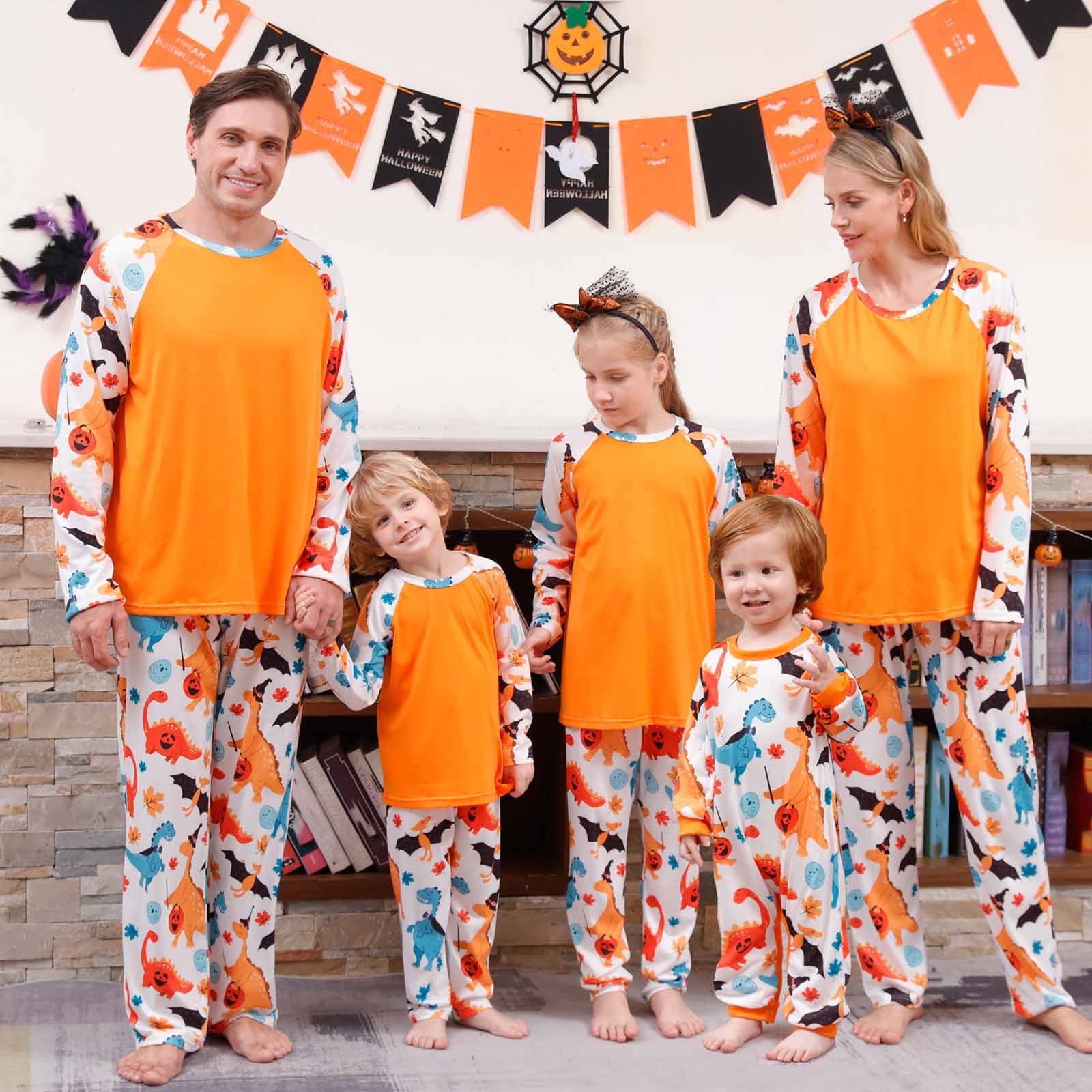 Shldybc Halloween Pajamas for Family for Women/Men Halloween Holiday ...