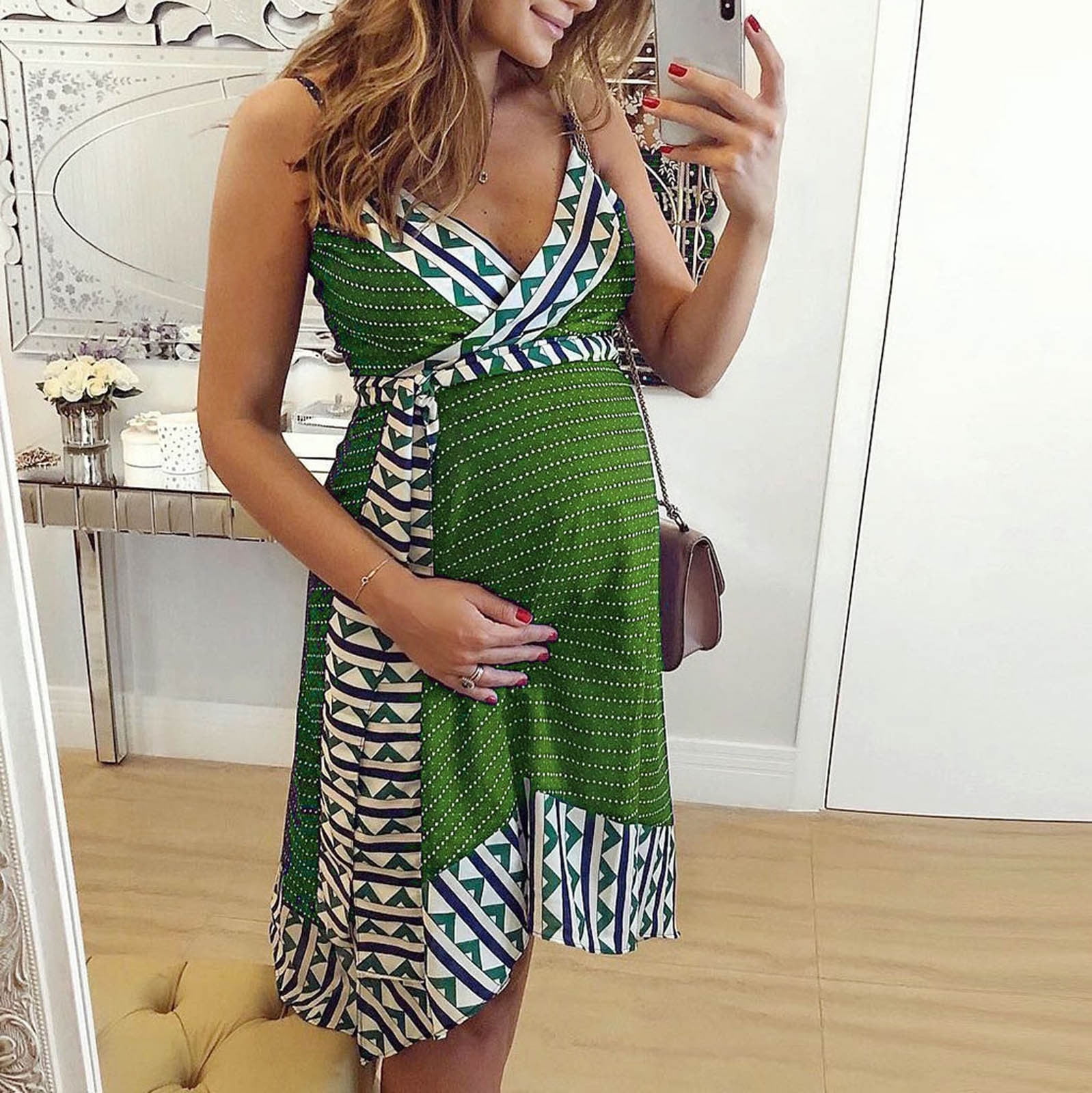 FAMTKT Maternity Summer Clothes, Ladies Summer Fashion Print Sleeveless ...