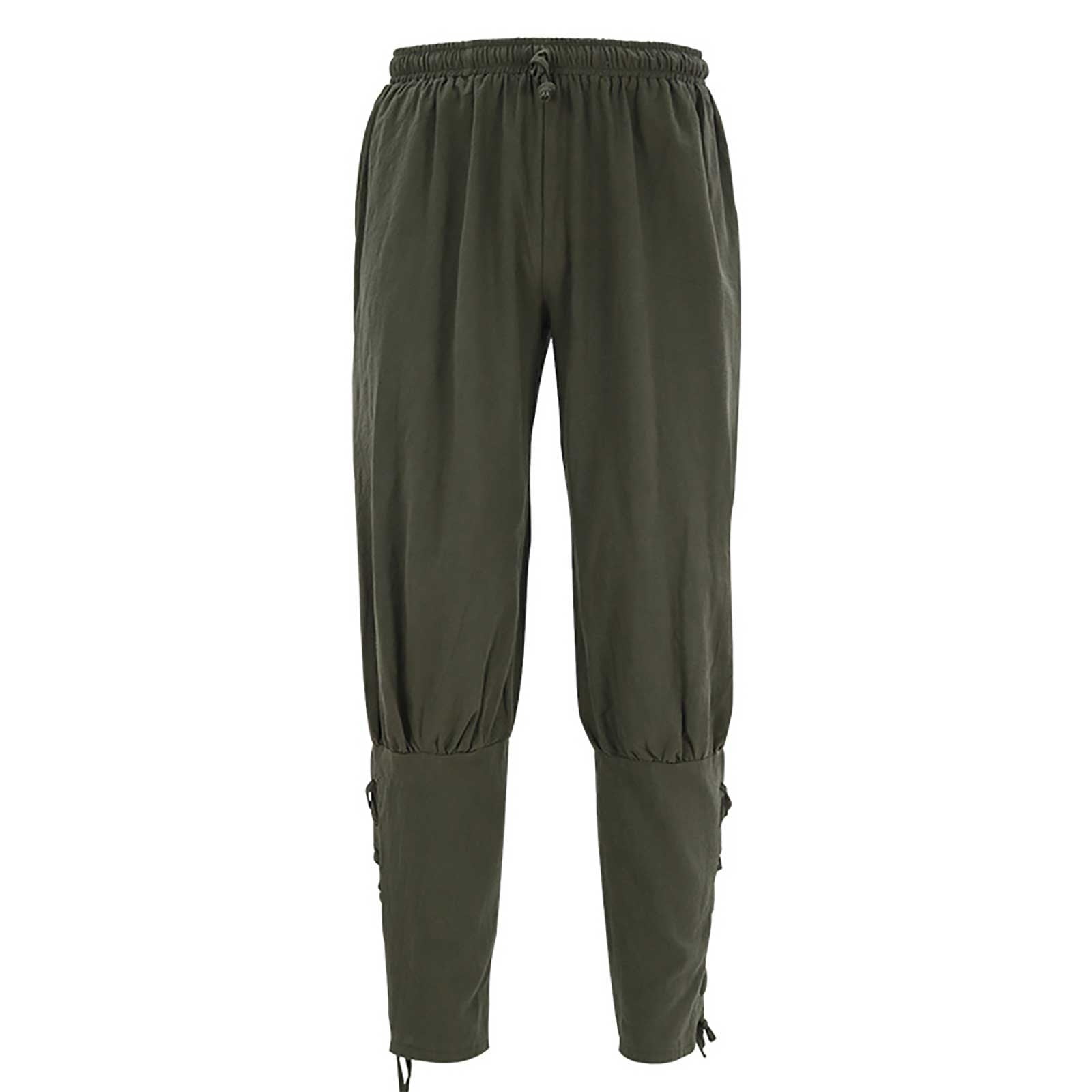 Shldybc Men's Ankle Banded Pants Medieval Pirate Costume Trousers ...