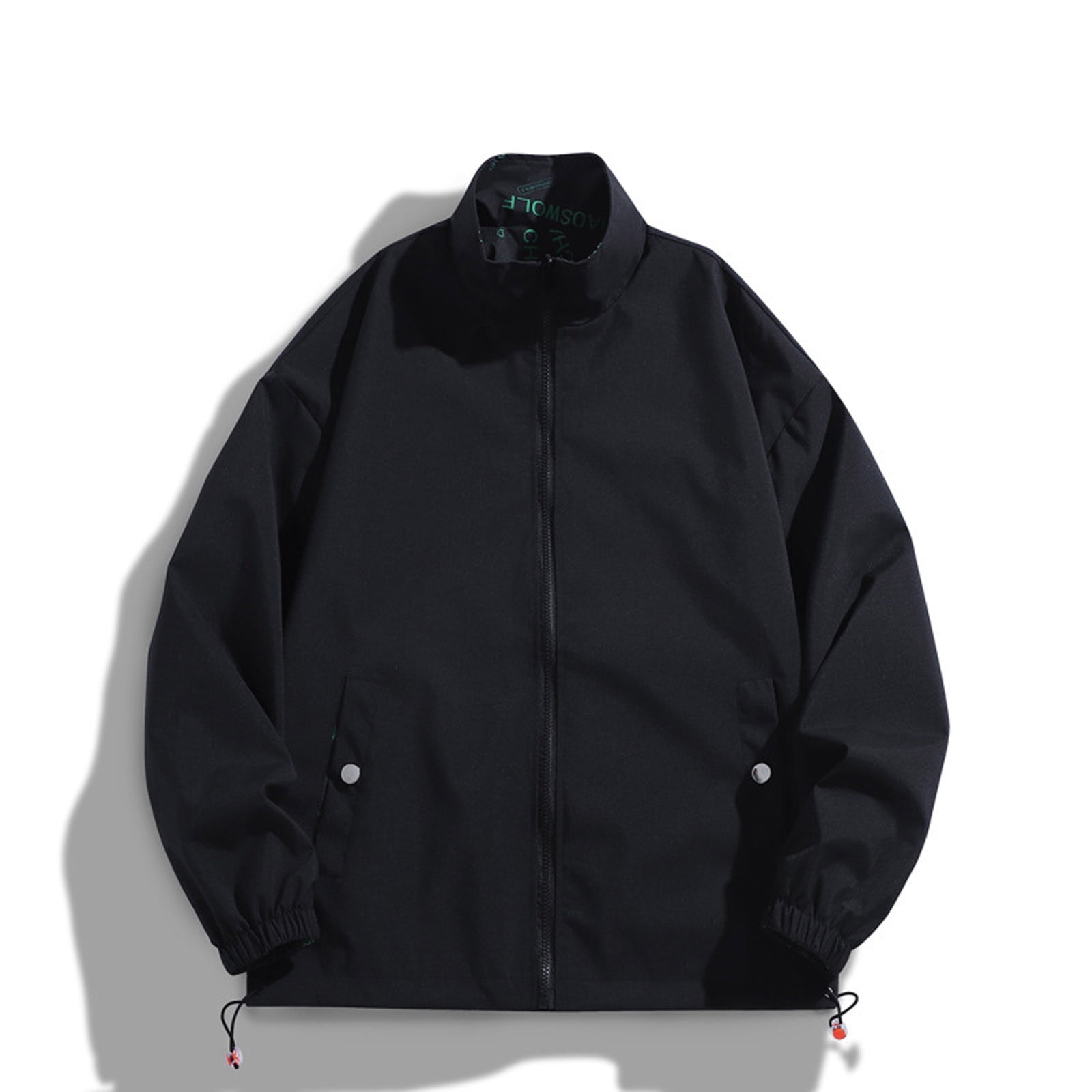 Shldybc Men's Black Jacket Lightweight Windbreaker Jacket Stretch ...