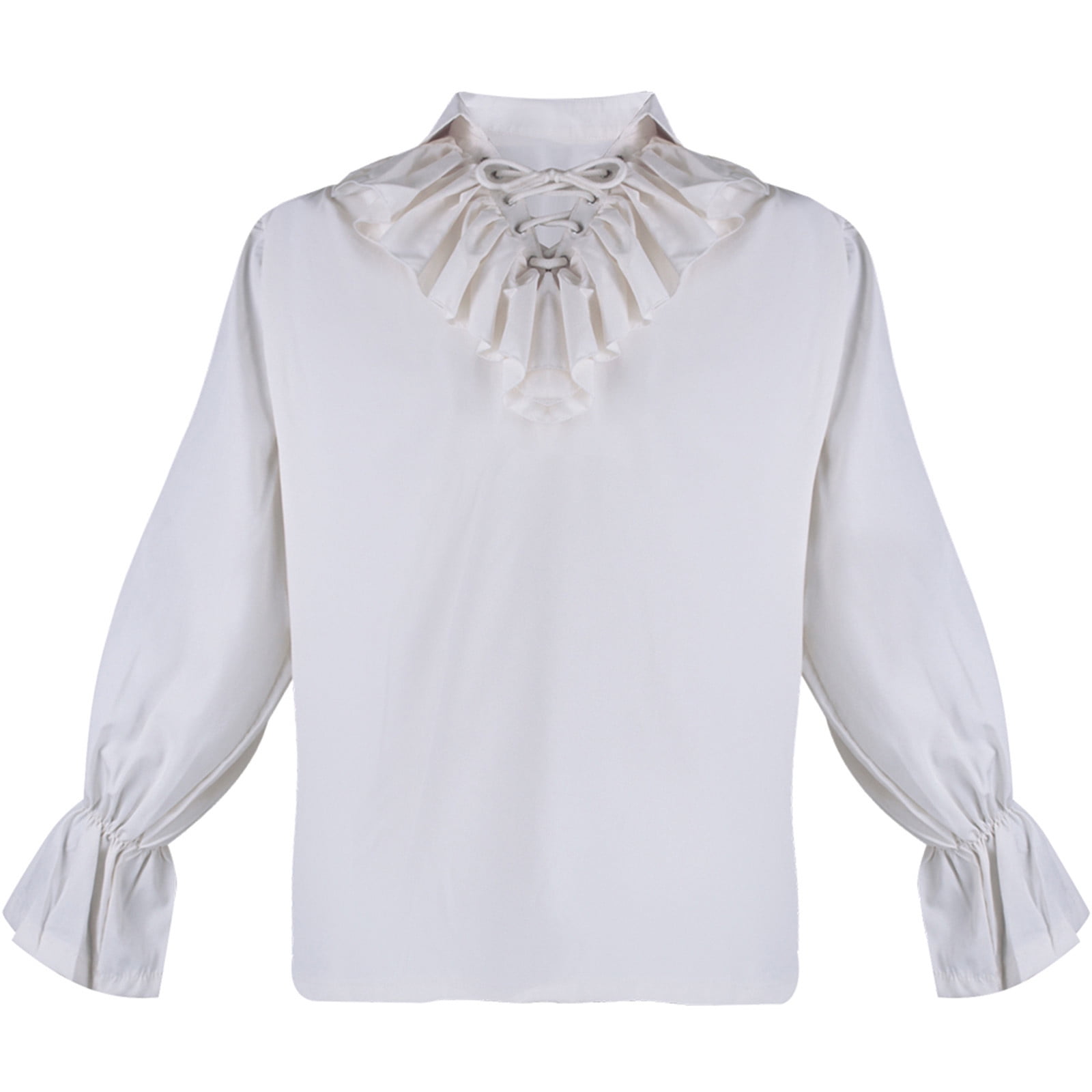 Shldybc Men's Gothic Renaissance Ruffle Front Pirate Shirt, Vintage ...