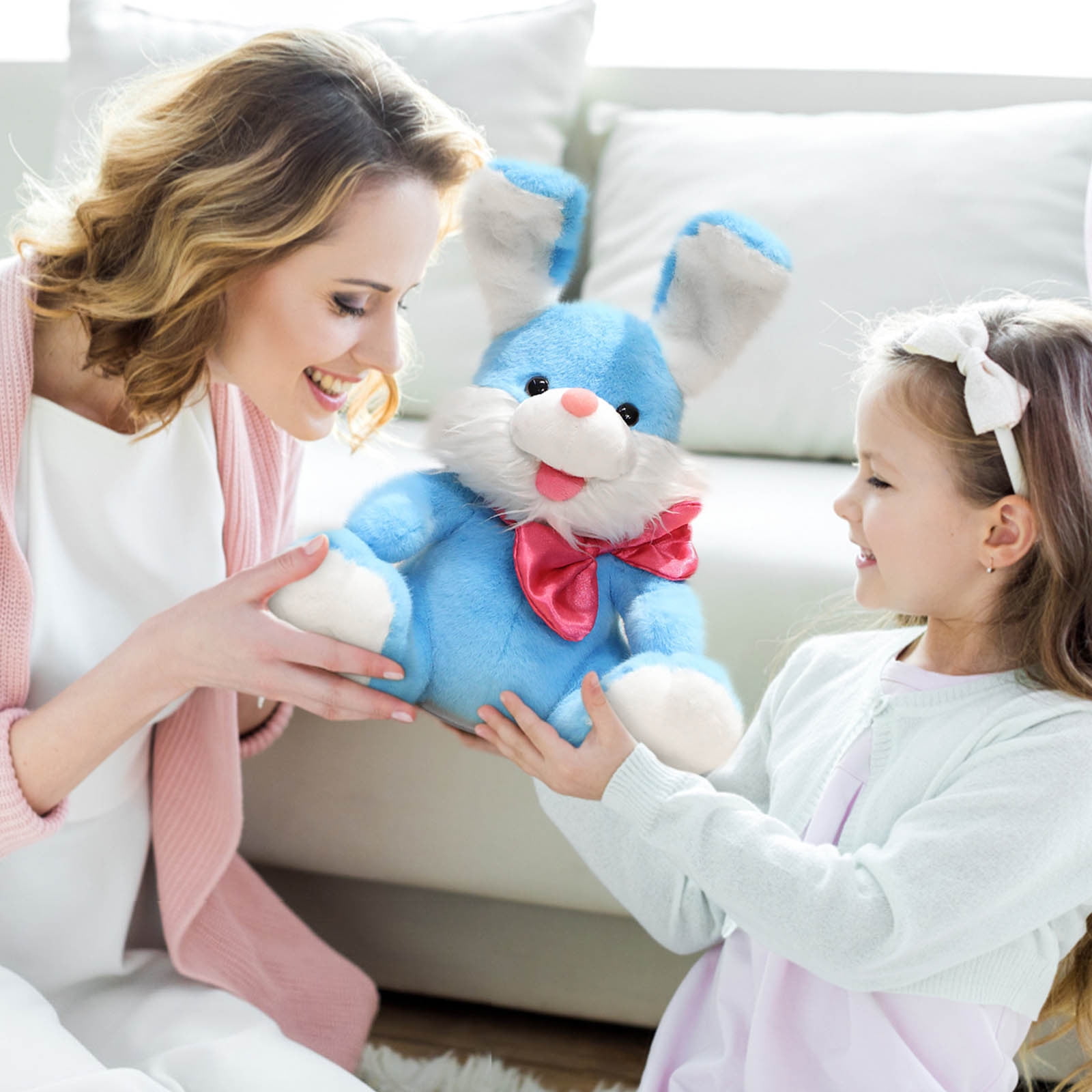 FAMTKT Music Easter Bunny Rabbit Stuffed Waving Singing Interactive ...