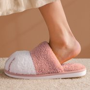Joyspun Women’s Teddy Fleece Platform Clog Slippers - Walmart.com
