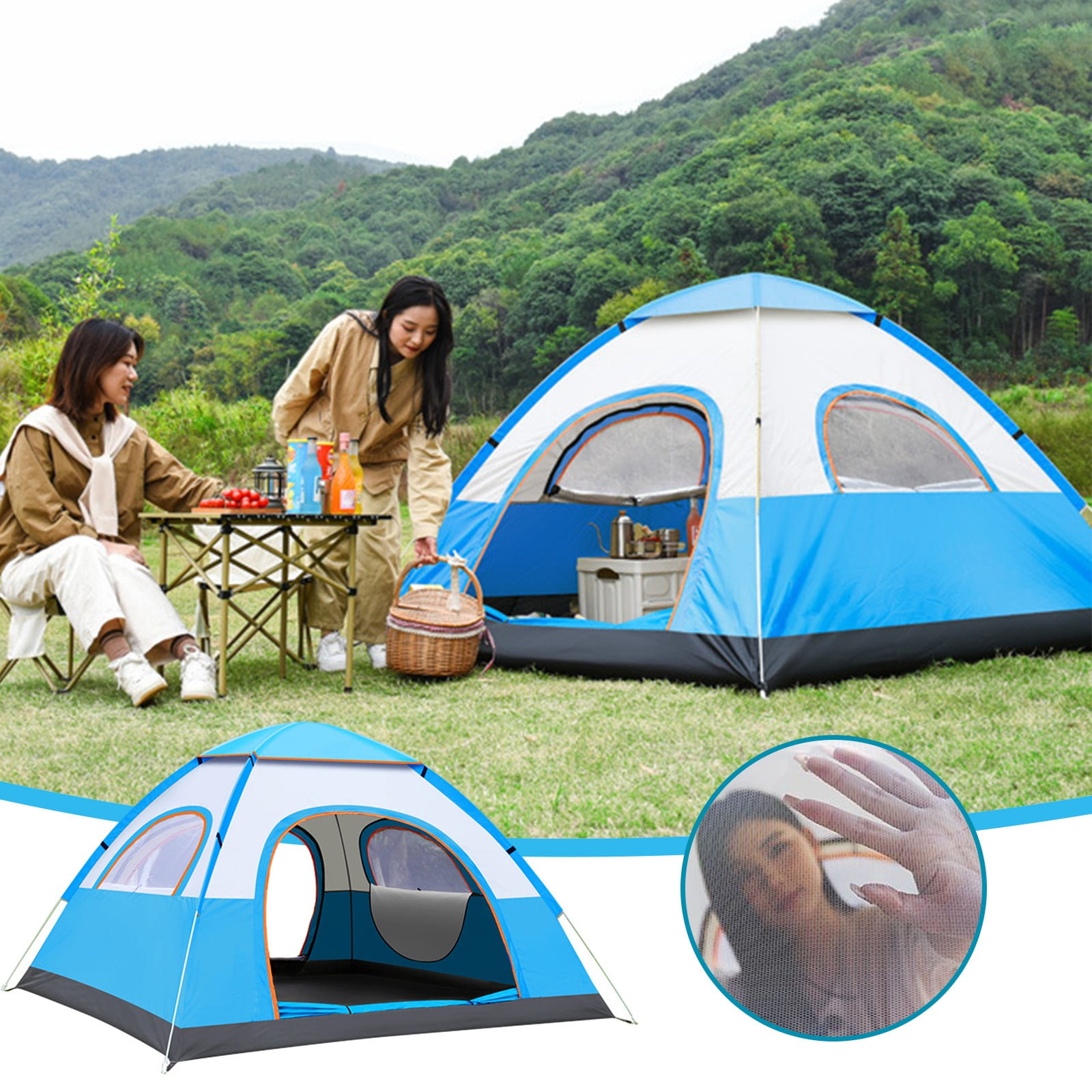 Shldybc Pop Up Beach Tent, Quick Instant Automatic Portable Anti UV Sun ...