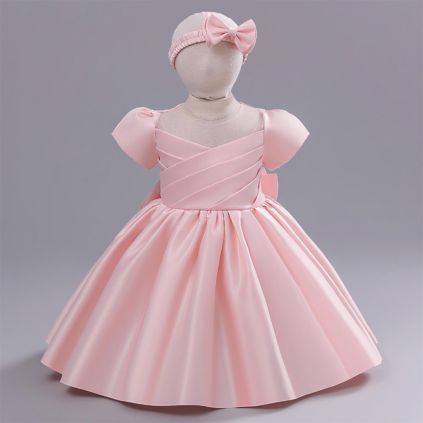 Shldybc Princess Tulle Dress for Toddler Kids Girls Solid Wedding Party ...