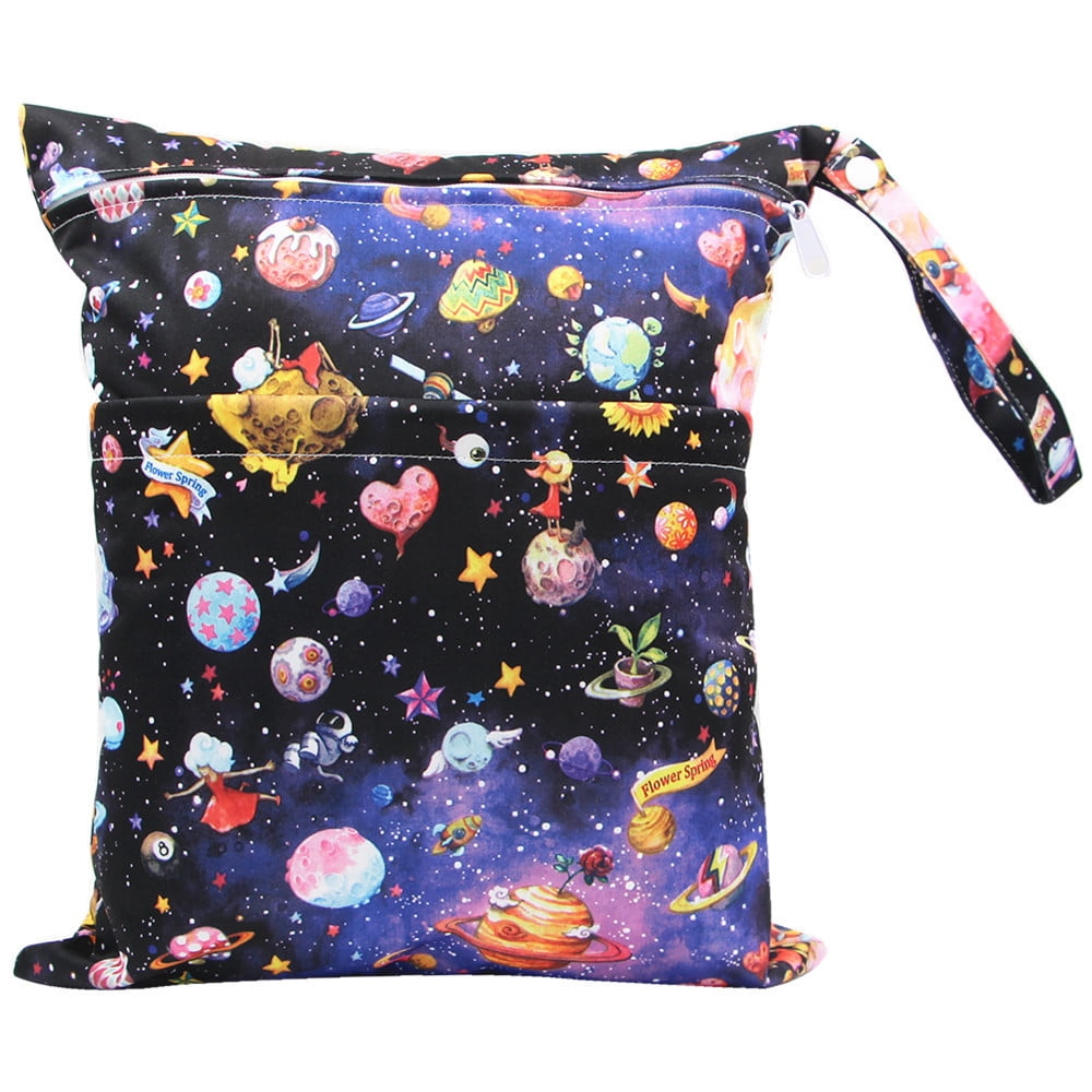 Shldybc Reusable Baby Cloth Diaper Bags with Zipper, Waterproof, Multi ...