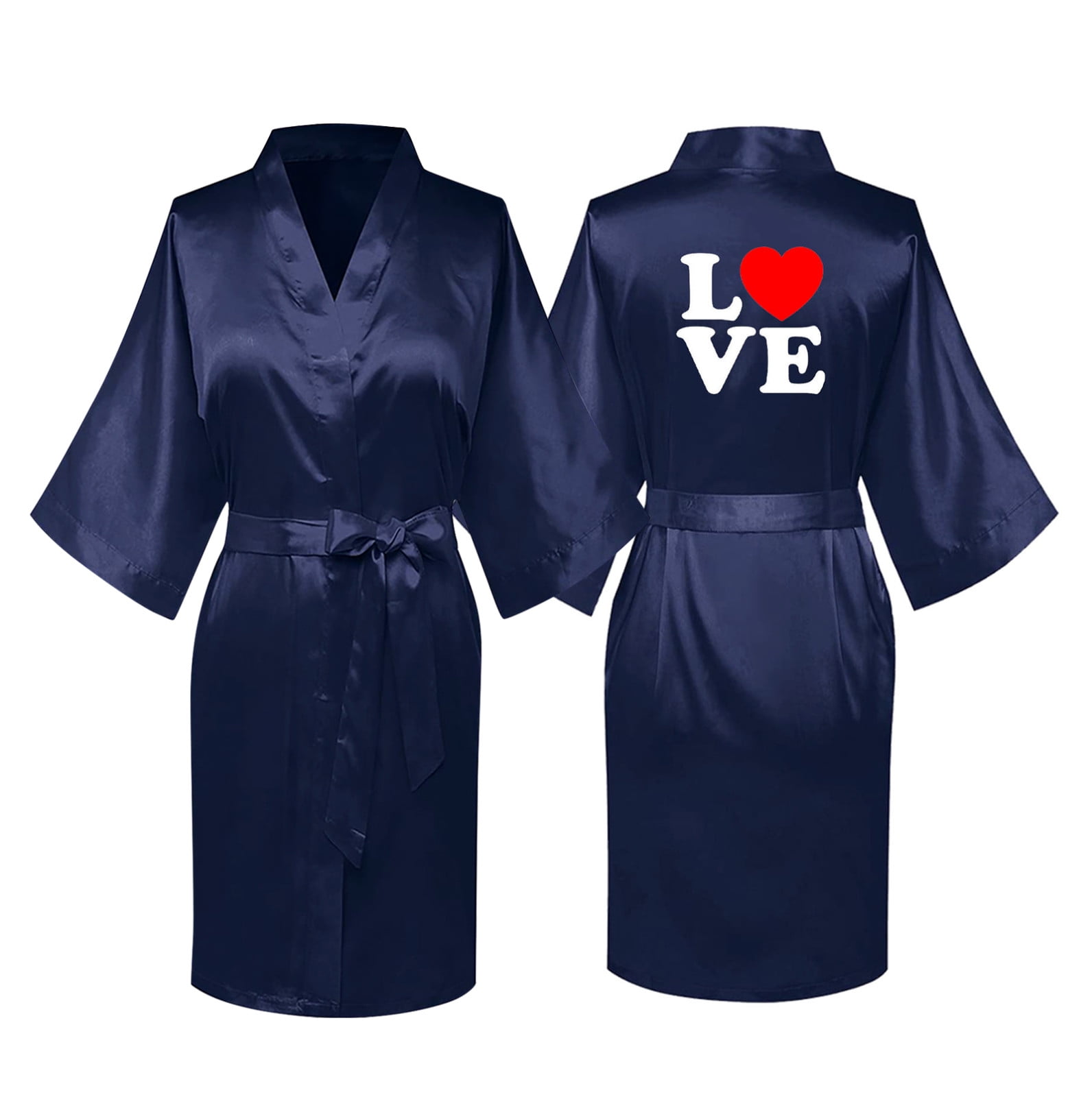 Shldybc Silk Robes for Women Men Spa Robe Couples His and Hers Matching ...