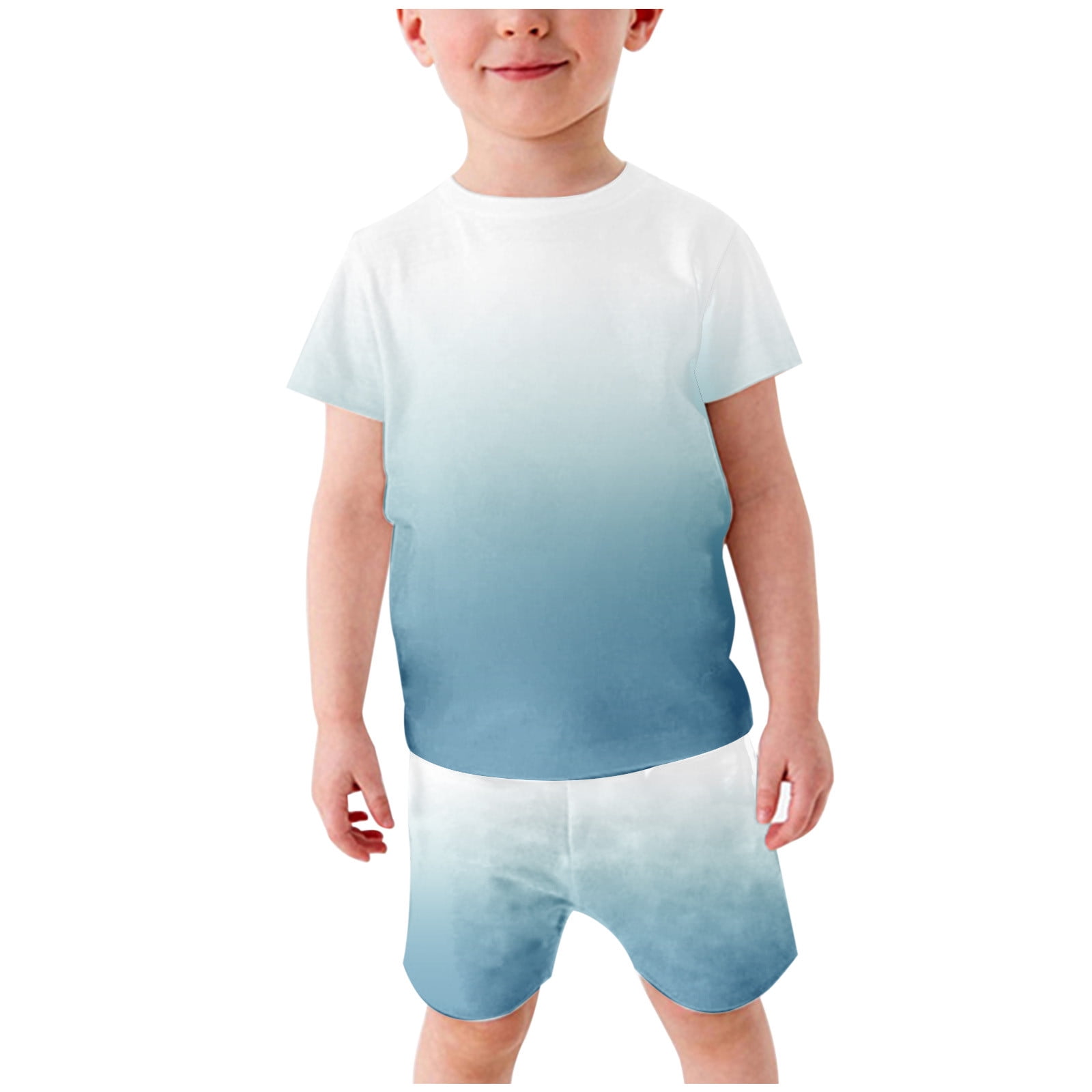 FAMTKT Toddler Boy Summer Short Sets Outfits Cotton Casual CrewNeck ...