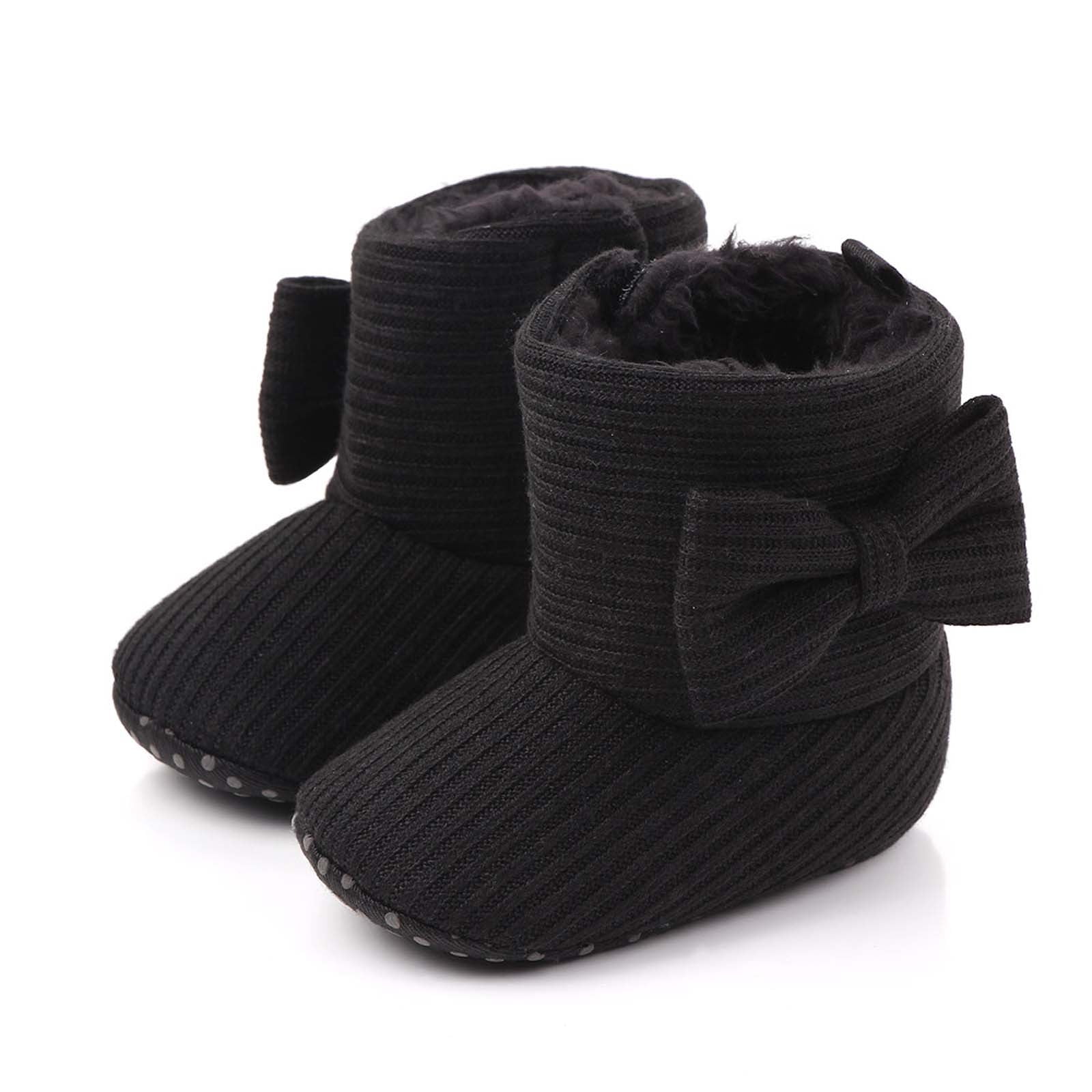 Shldybc Toddler Snow Boots for Girls Boys Winter Warm Kids Bow and ...