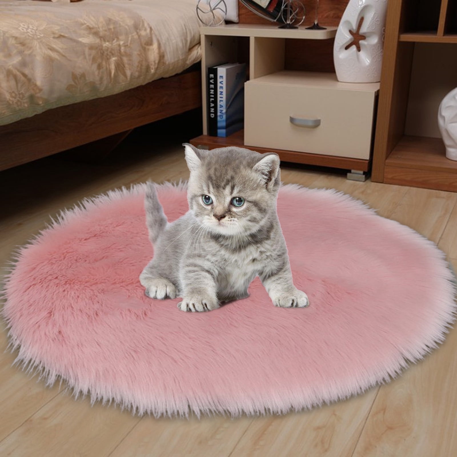 Shldybc USB Charging Interface Cat Plush Mat, Pet Heating Pad, Heating ...