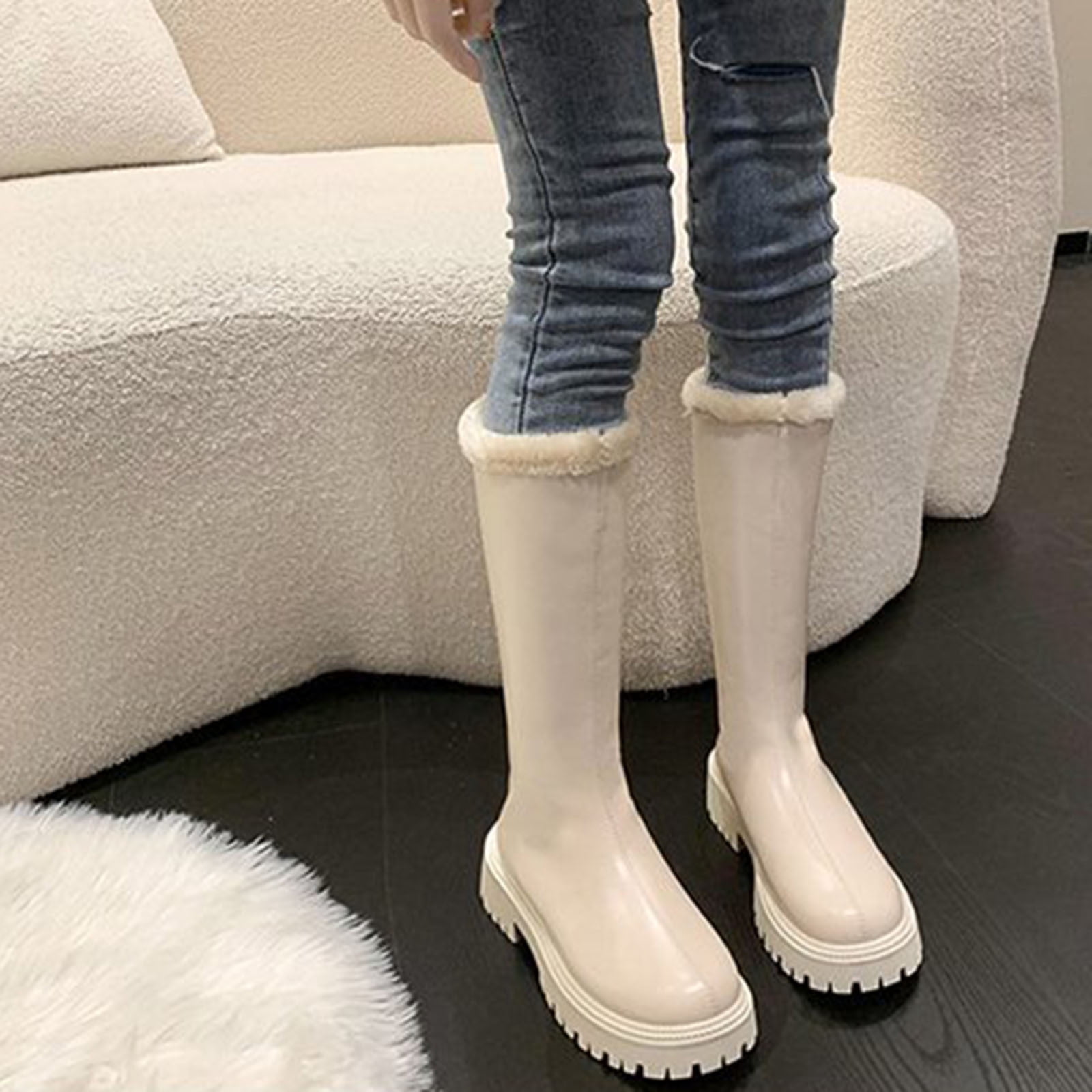 FAMTKT Winter Boots for Women, Fall and Winter Women's Boots Velvet ...