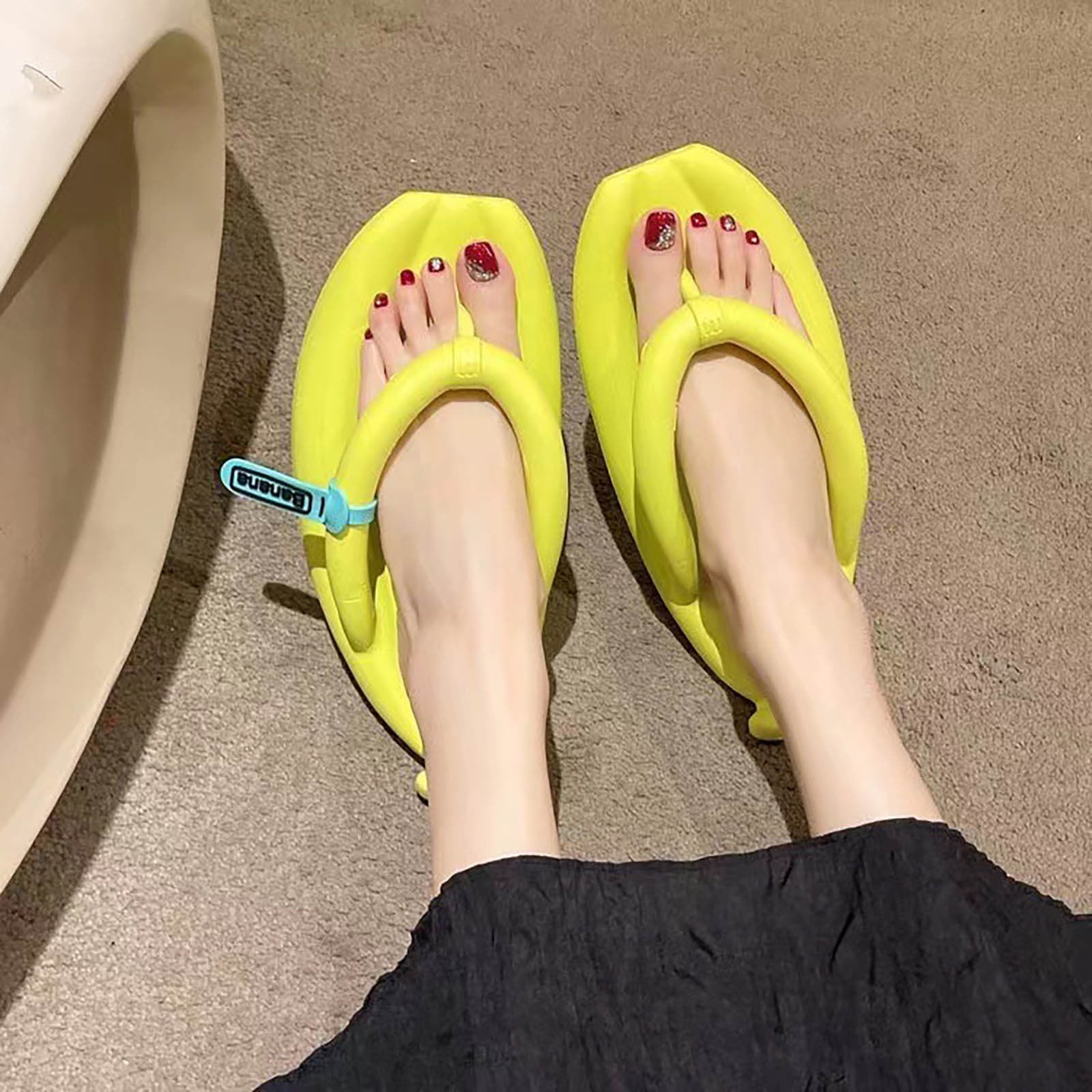 Shldybc Women Men Slippers Home Couple Shoes Indoor Outside Soft Soled ...