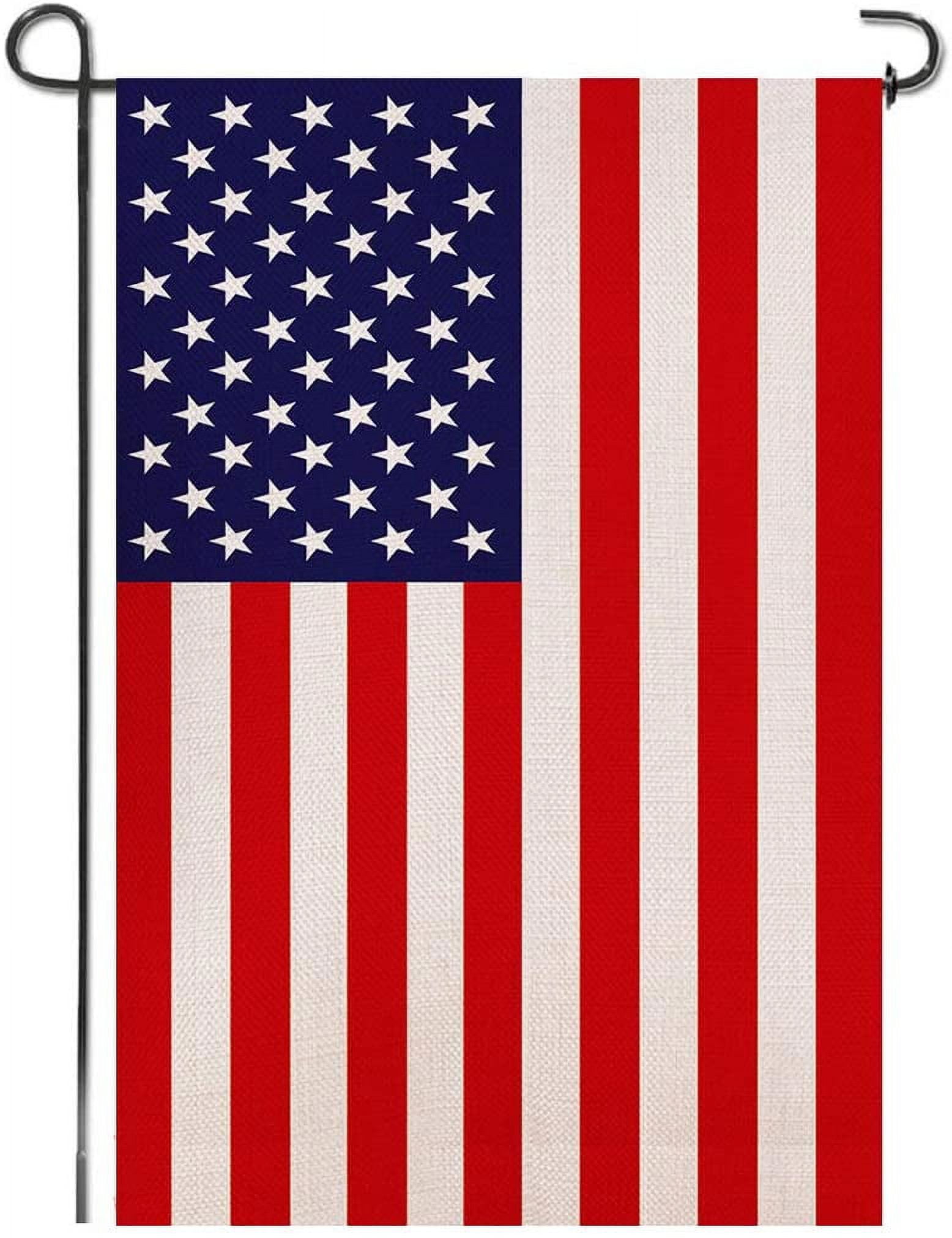 Shmbada American Garden Flag Double Sided 12"x18" Patriotic 4th of July ...