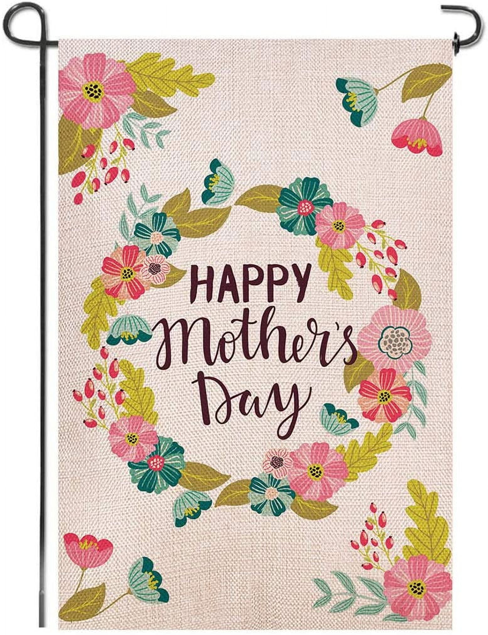 Shmbada Haapy Mother's Day Garden Flag - Outside Decoration Double ...
