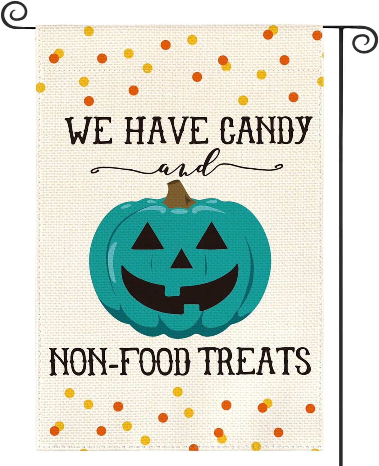 Shmbada Halloween Teal Pumpkin Jack-O'-Lantern Garden Flag Double Sided ...