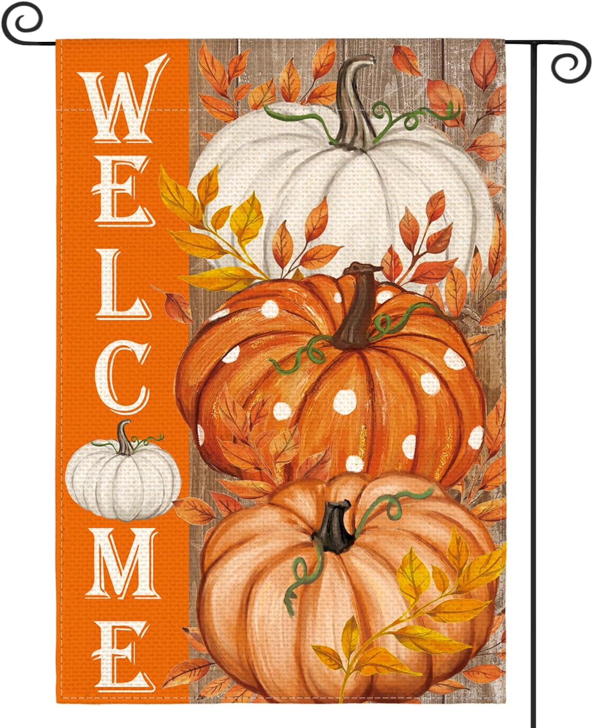 Shmbada Pumpkin Fall Garden Flag 12x18 Inch Double Sided Outside ...