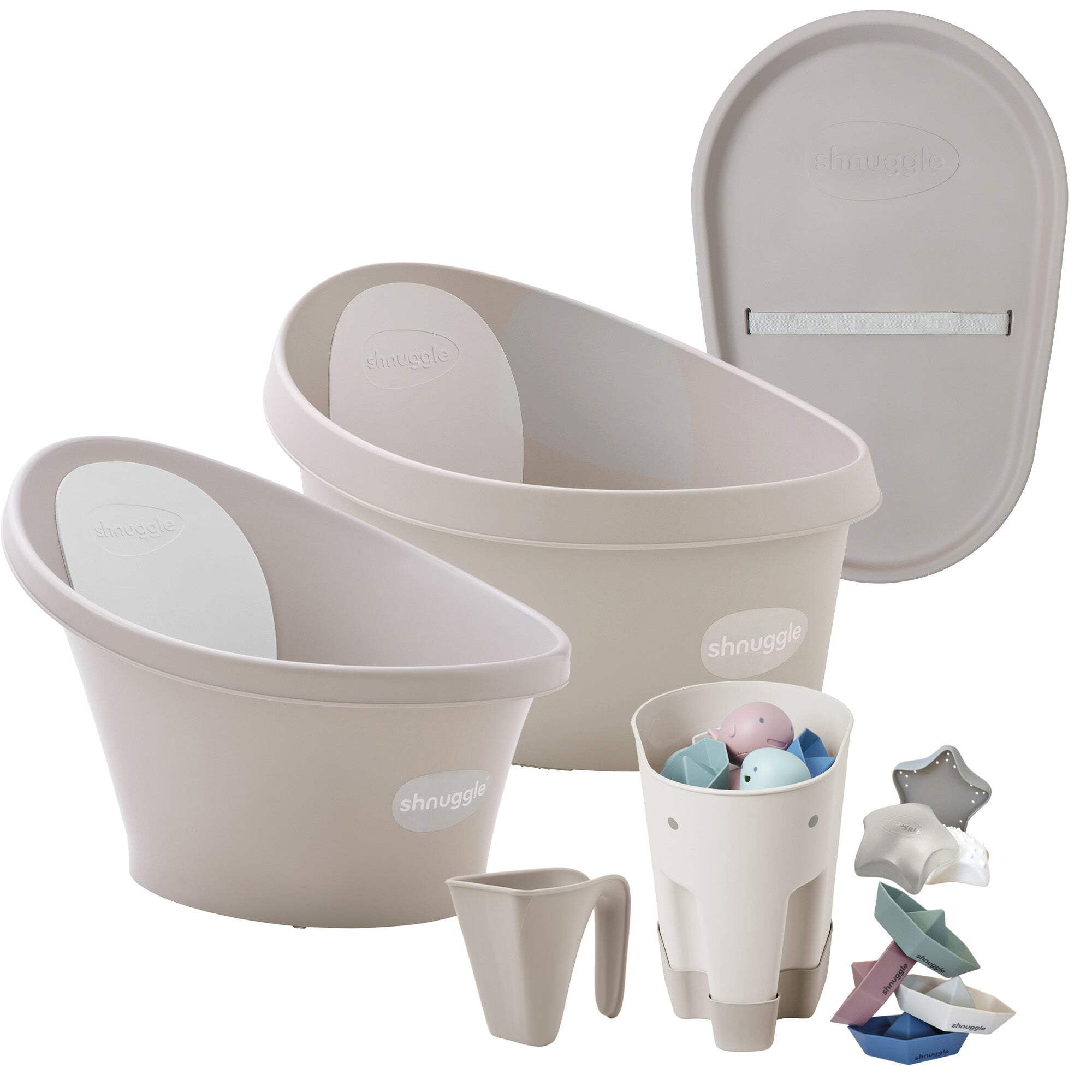 Shnuggle Growing Family Bath Time Bundle: Baby Toddler Bath + Changing ...