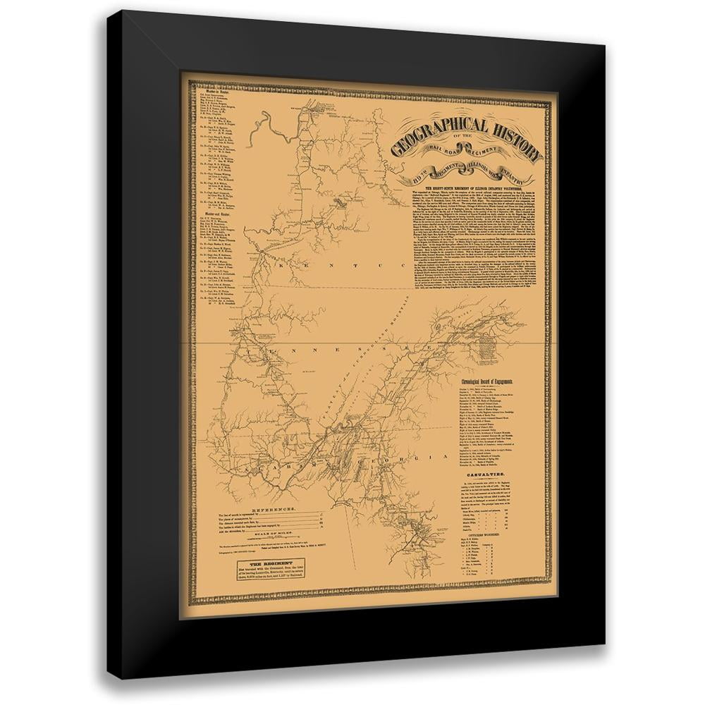 Shober 11x14 Black Modern Framed Museum Art Print Titled - Railroad ...