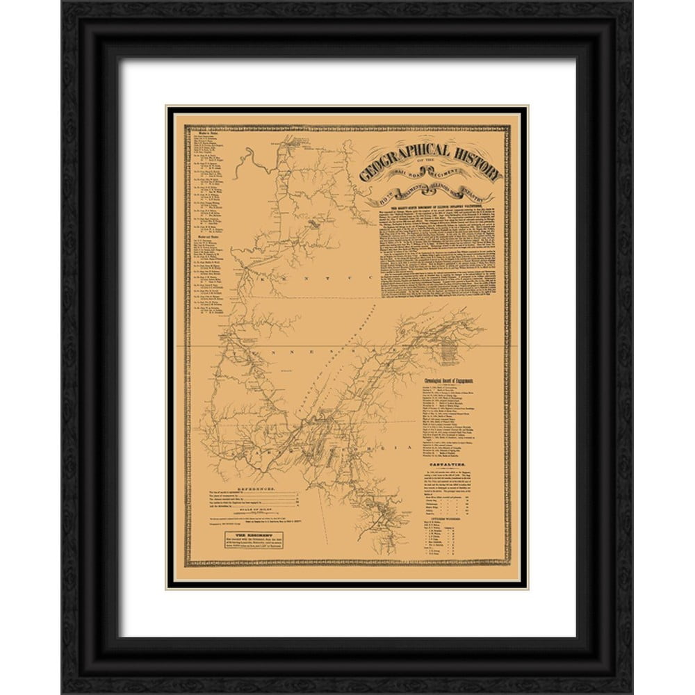 Shober 11x14 Black Ornate Wood Framed with Double Matting Museum Art ...