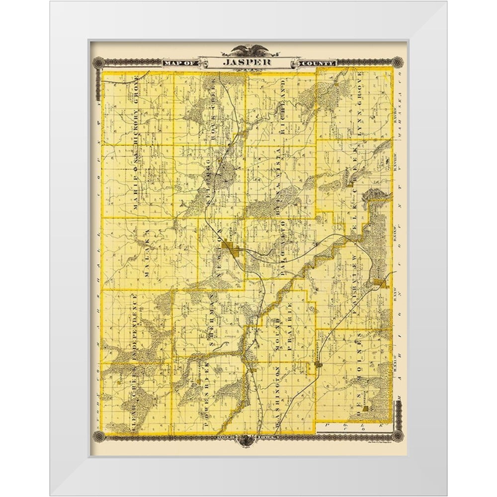 Shober 12x14 White Modern Wood Framed Museum Art Print Titled - Jasper ...