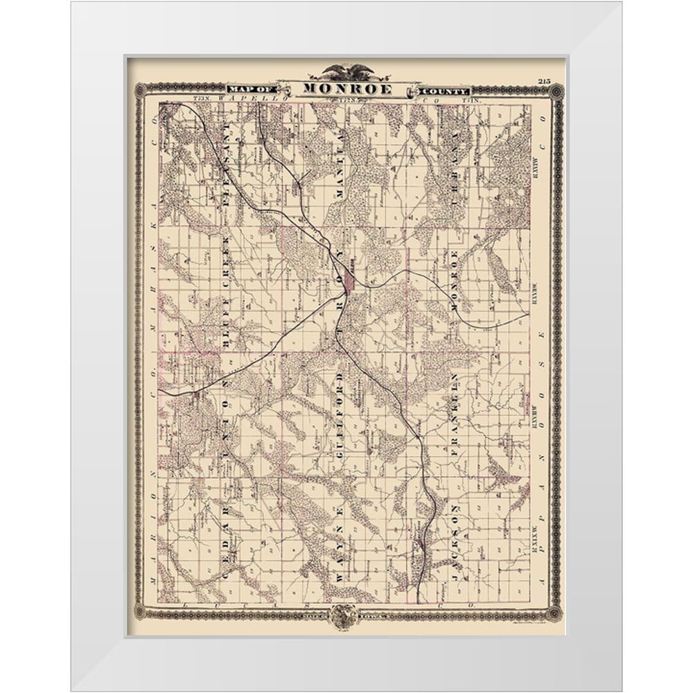 Shober 19x24 White Modern Wood Framed Museum Art Print Titled - Monroe ...