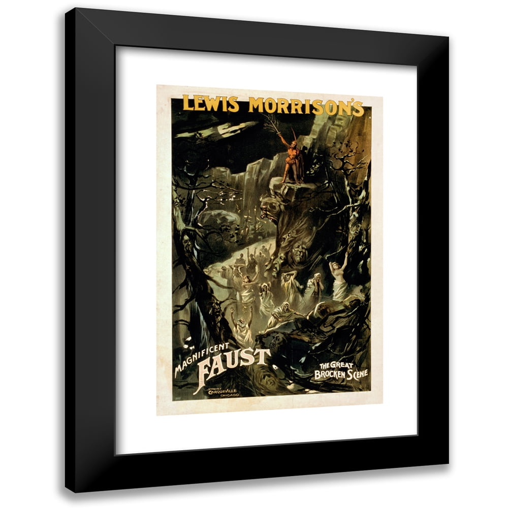 Shober & Carqueville Lithographing Co. 11x14 Black Modern Framed Museum ...