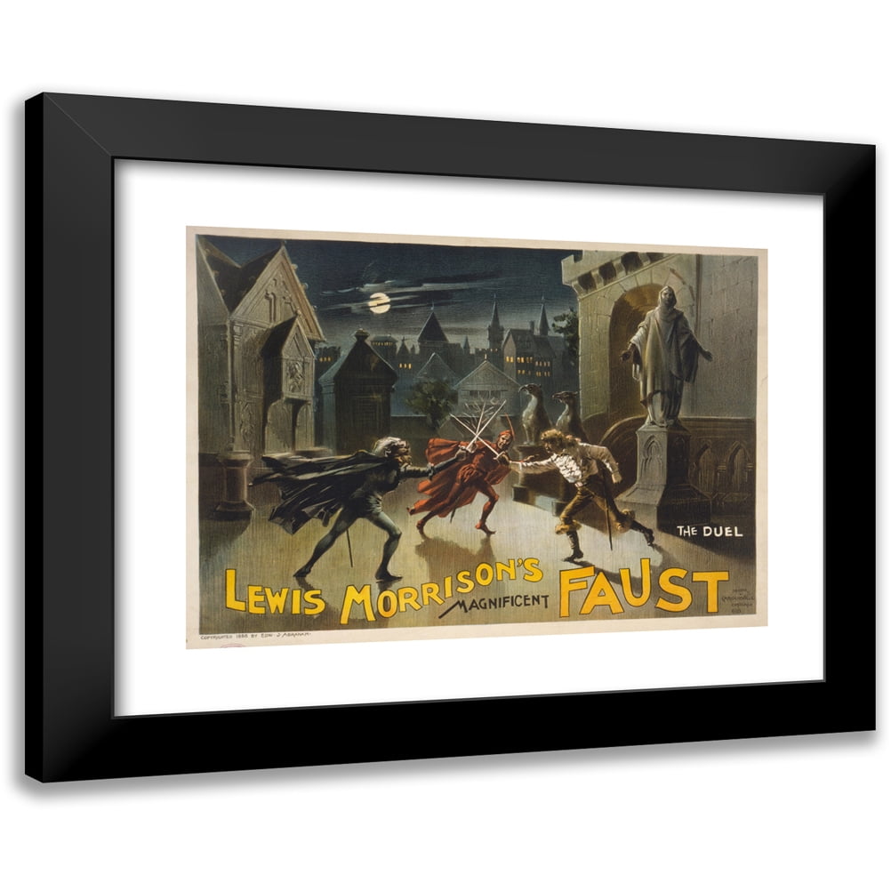 Shober & Carqueville Lithographing Co. 18x14 Black Modern Framed Museum ...