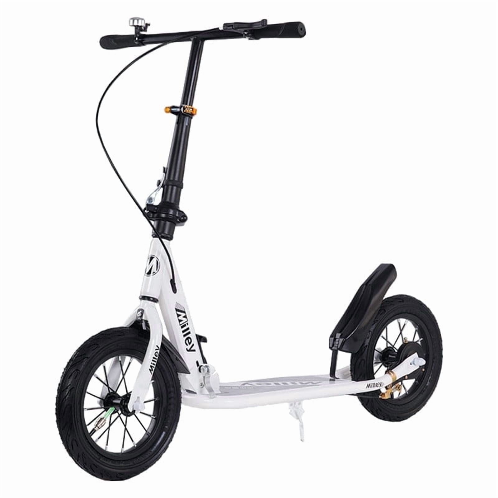 Shock-Absorbing Foldable Commuter Kick Scooter With 12" Large Smooth ...