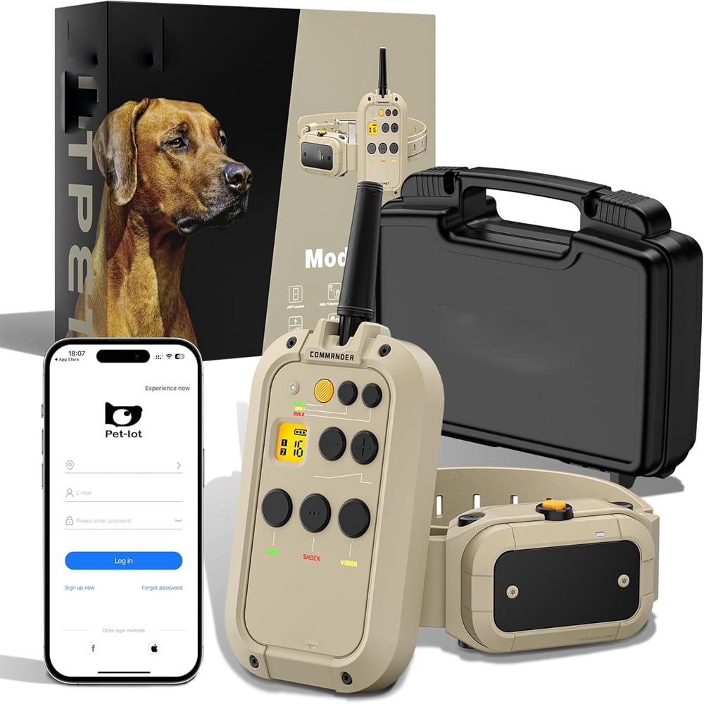 Shock Collars for Dogs with Remote 1/2 Mile Range E Collar with APP ...