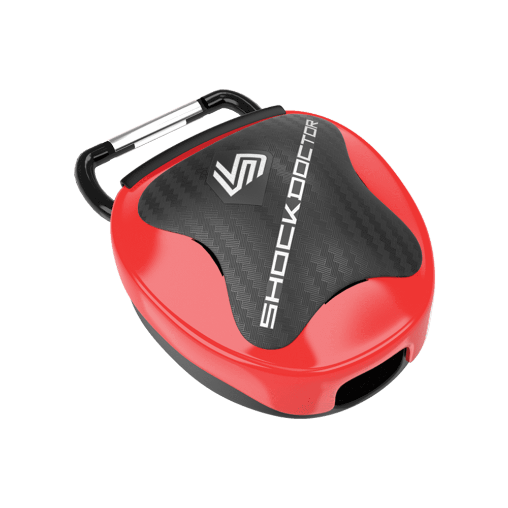 Shock Doctor Mouthguard Case, Ventilated Storage, Red, Fits All Sizes ...