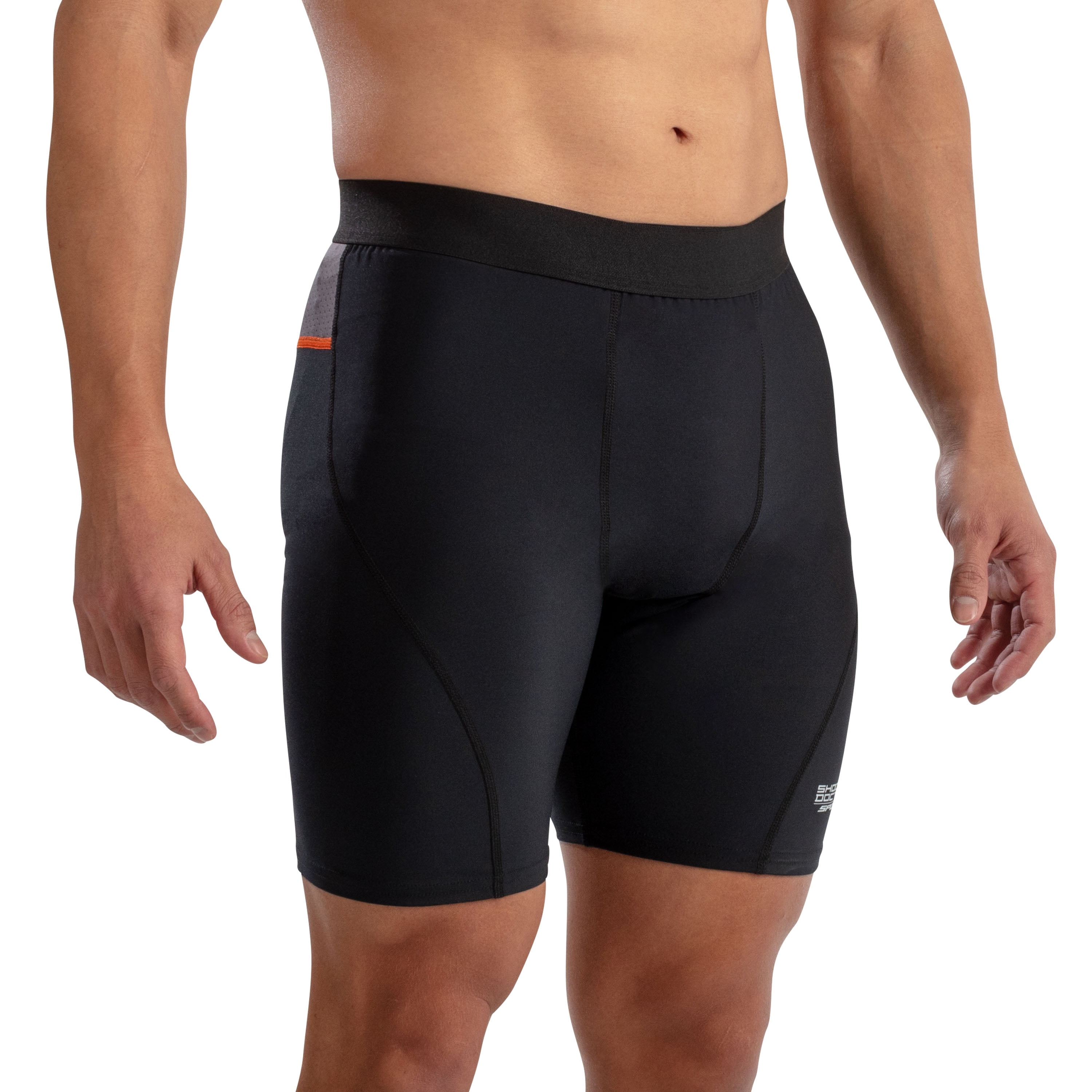 Shock Doctor Sport Compression Shorts with Pocket, Black, Adult Small ...