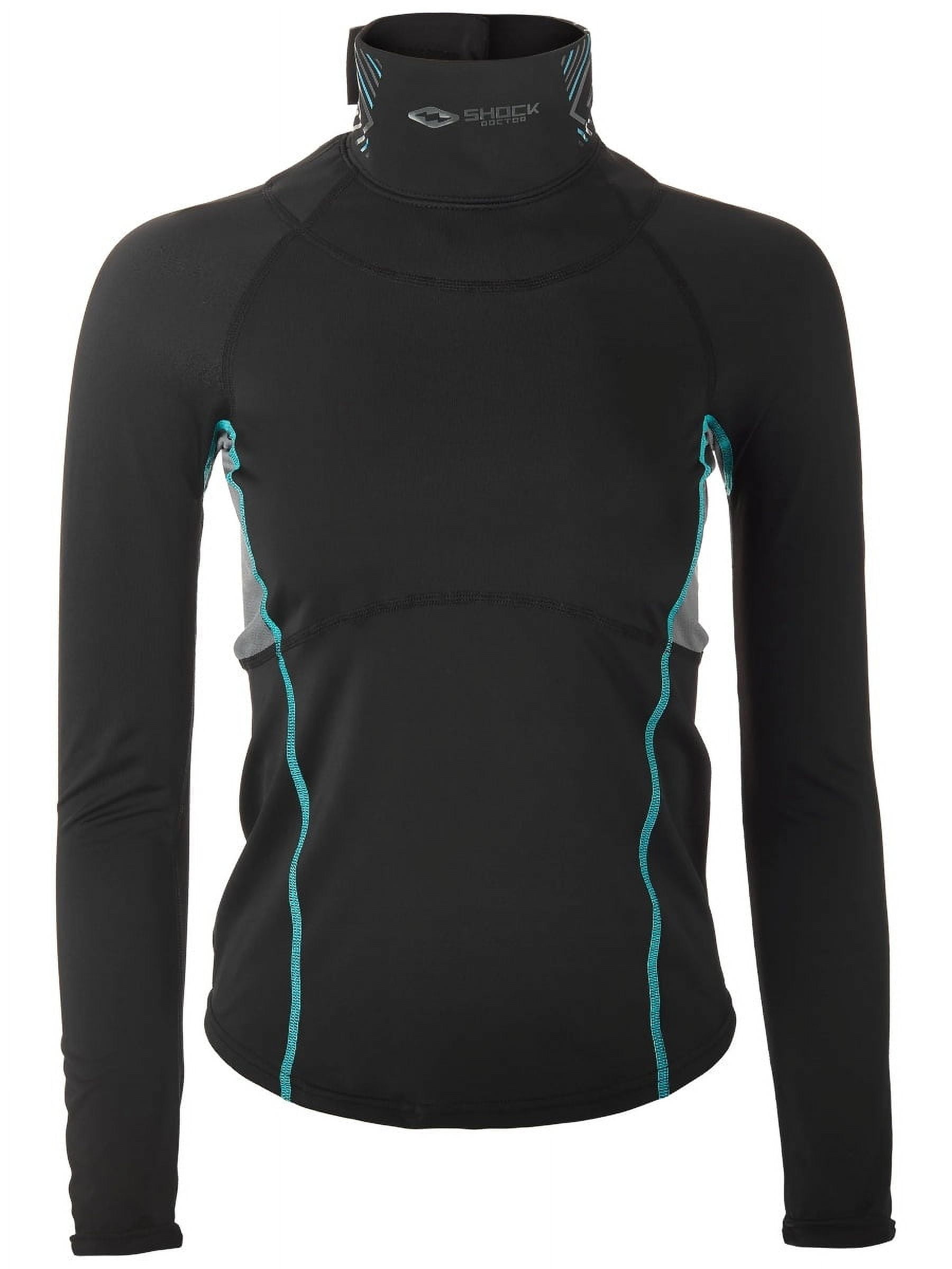 Shock Doctor Women's Compression Hockey Long Sleeve Shirt, Neck Guard ...