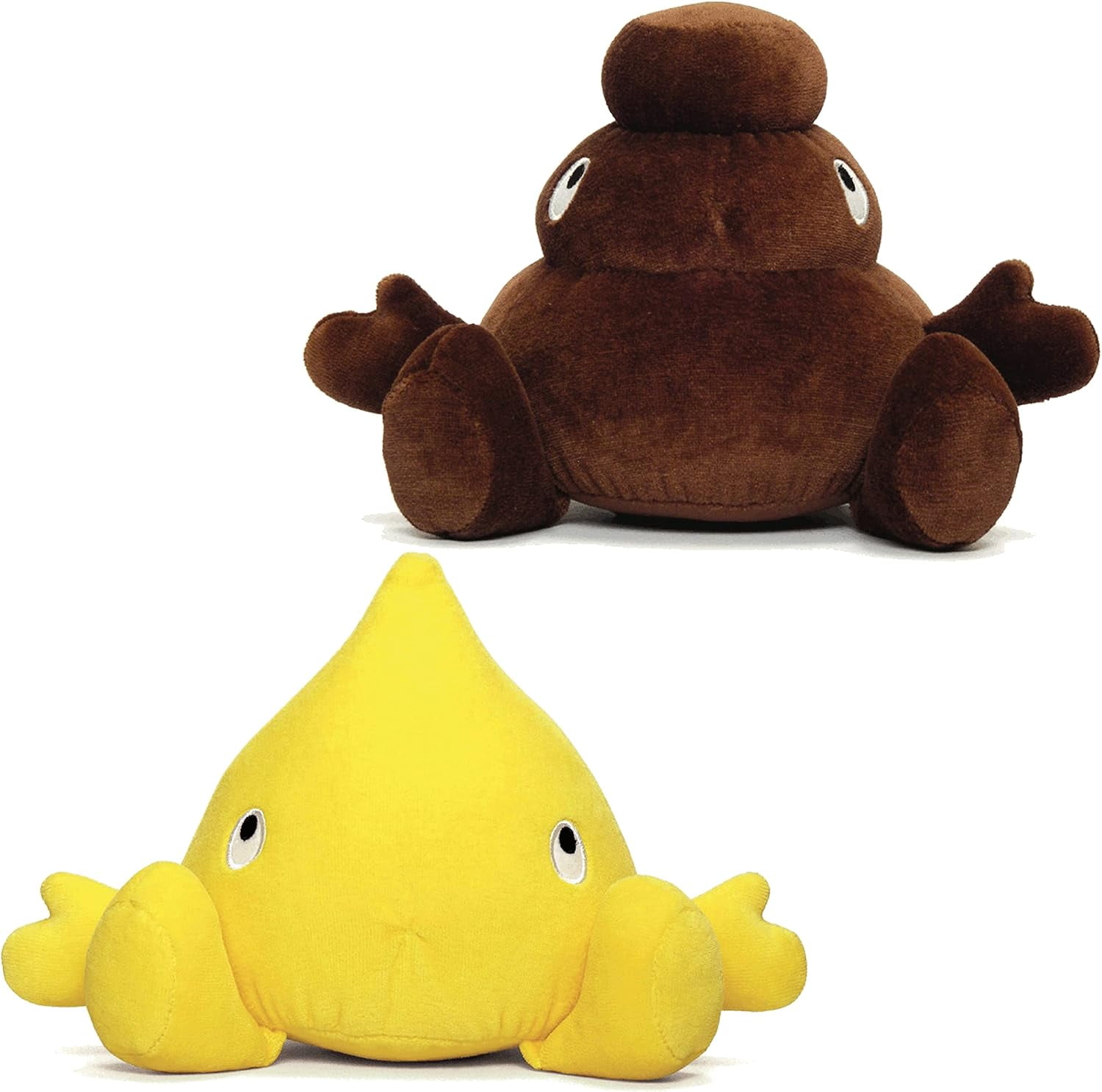 Pee & Poo Plush Toys Set - 2 Kids' Plush Toy Pillows for Playtime ...