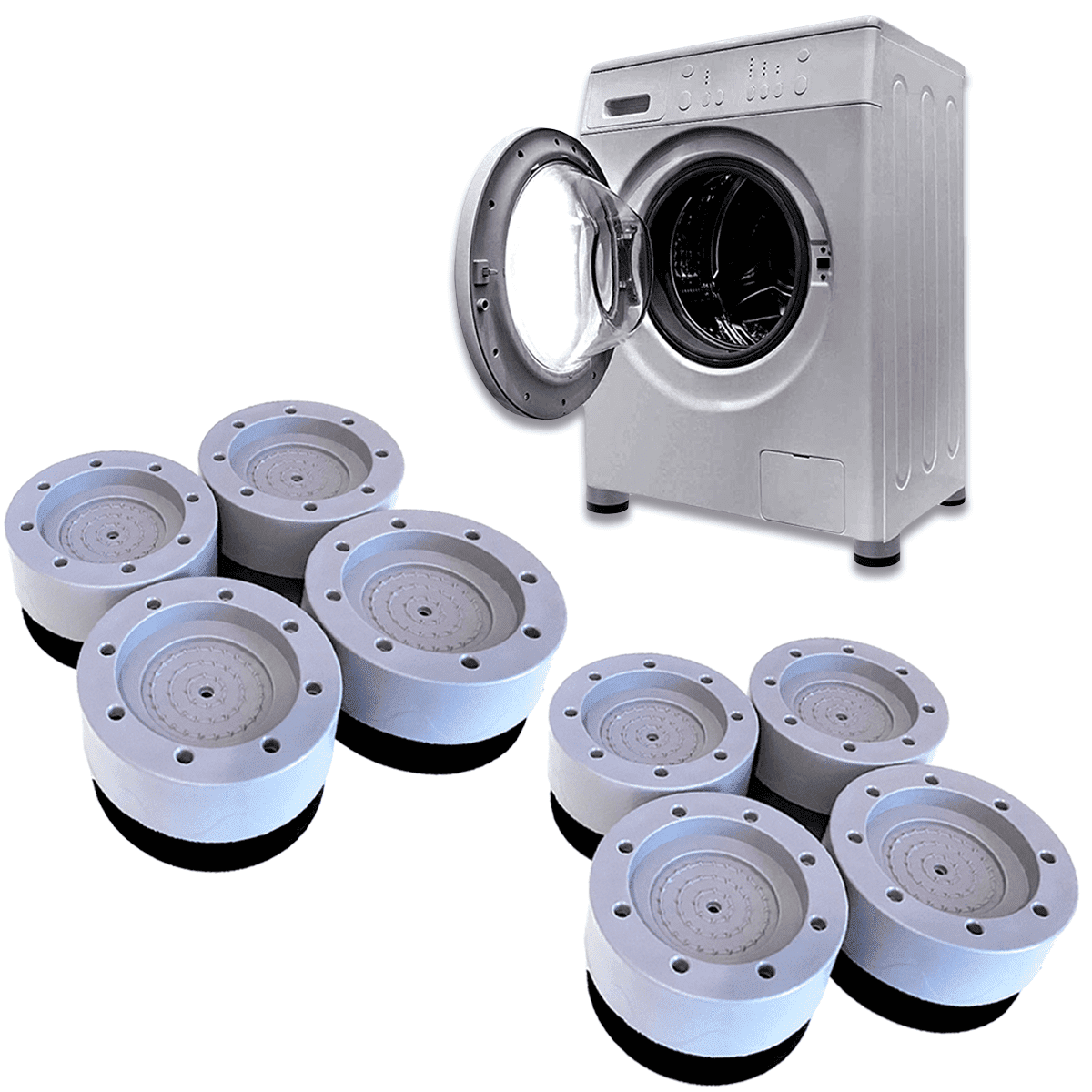 Shock and Noise Cancelling Washing Machine Support, Anti Slip Anti ...
