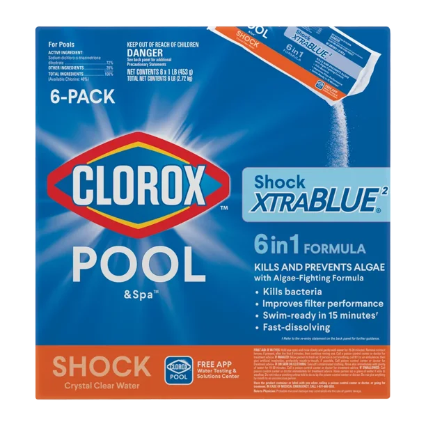 Shock XtraBlue+ Granules for Swimming Pools, 6pk - Walmart Business ...