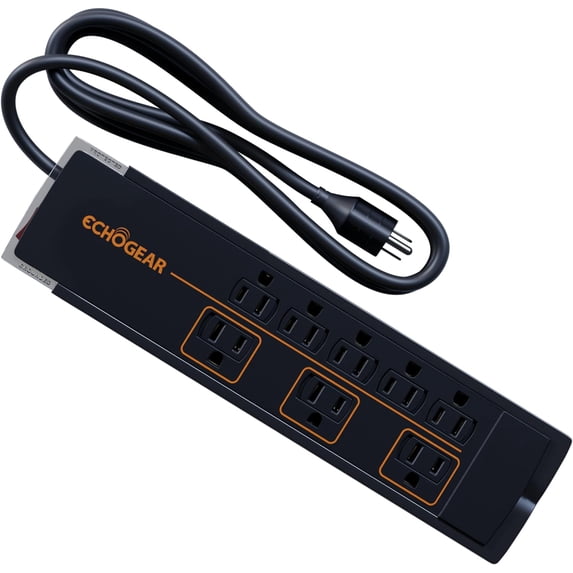 ShockBlocker 8 Outlet Sur Protector Power Strip - Slim Design Can Power ...