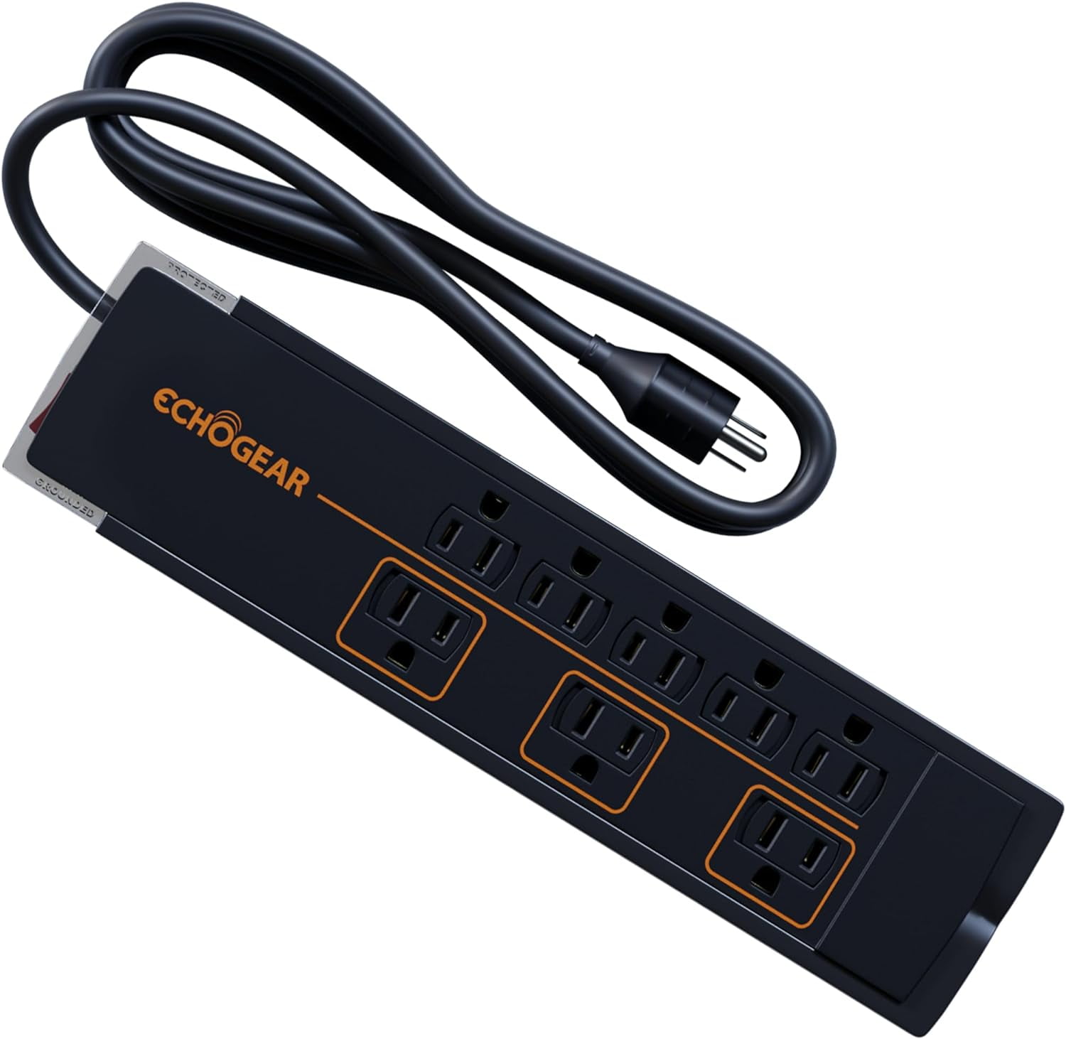 ShockBlocker 8 Outlet Surge Protector Power Strip - Slim Design Can ...